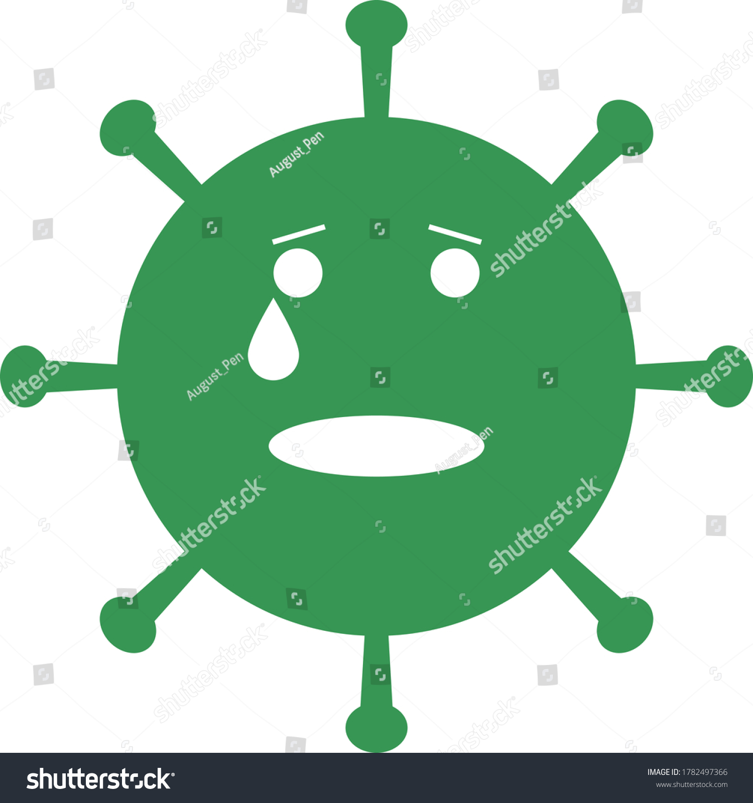 Covid 19 Emoticon Sad Face Stock Vector (Royalty Free) 1782497366 ...