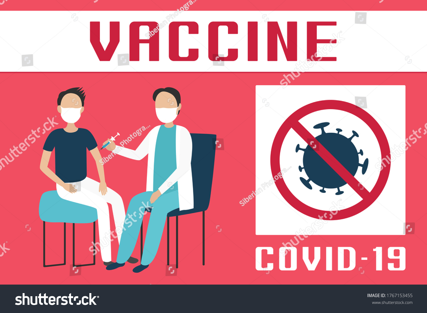 Covid19 Immunization Cartoon Style Vector Illustration Stock Vector ...
