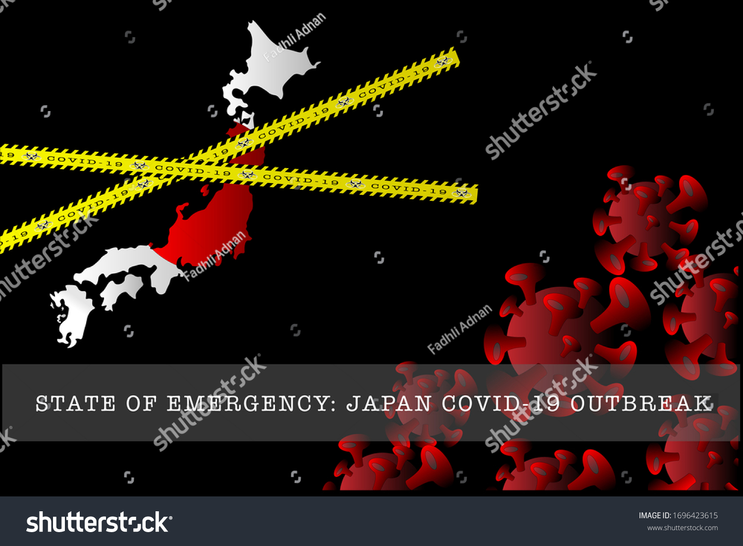 Covid19 Outbreak Japan Vector Stock Vector (Royalty Free) 1696423615 ...