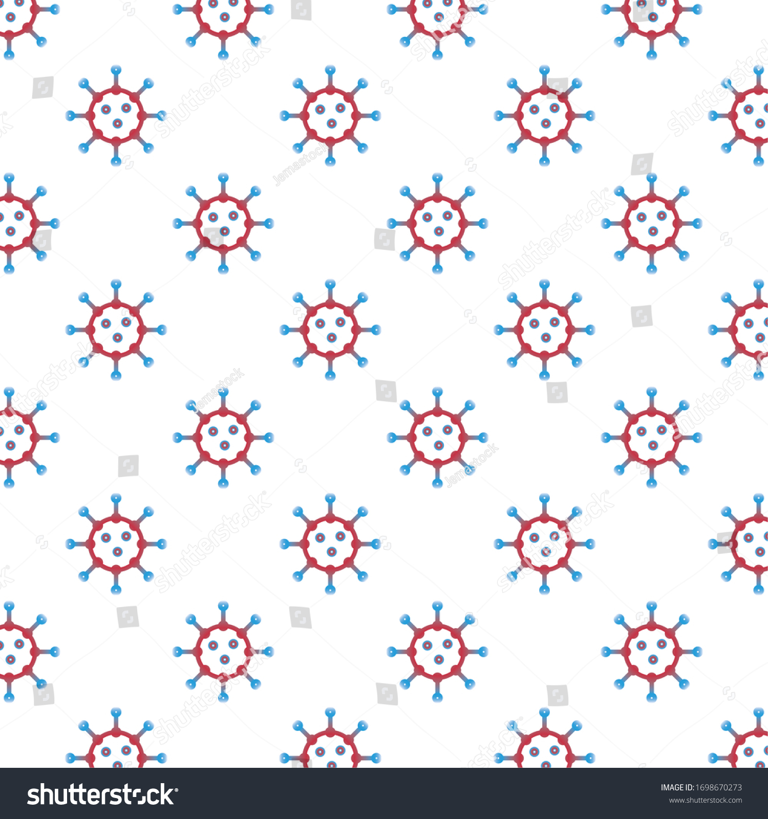 Covid19 Particles Pandemic Pattern Background Vector Stock Vector ...