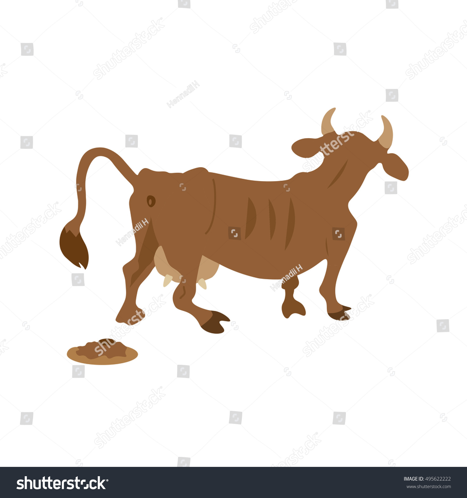 Cow Cartoon Stock Vector (Royalty Free) 495622222
