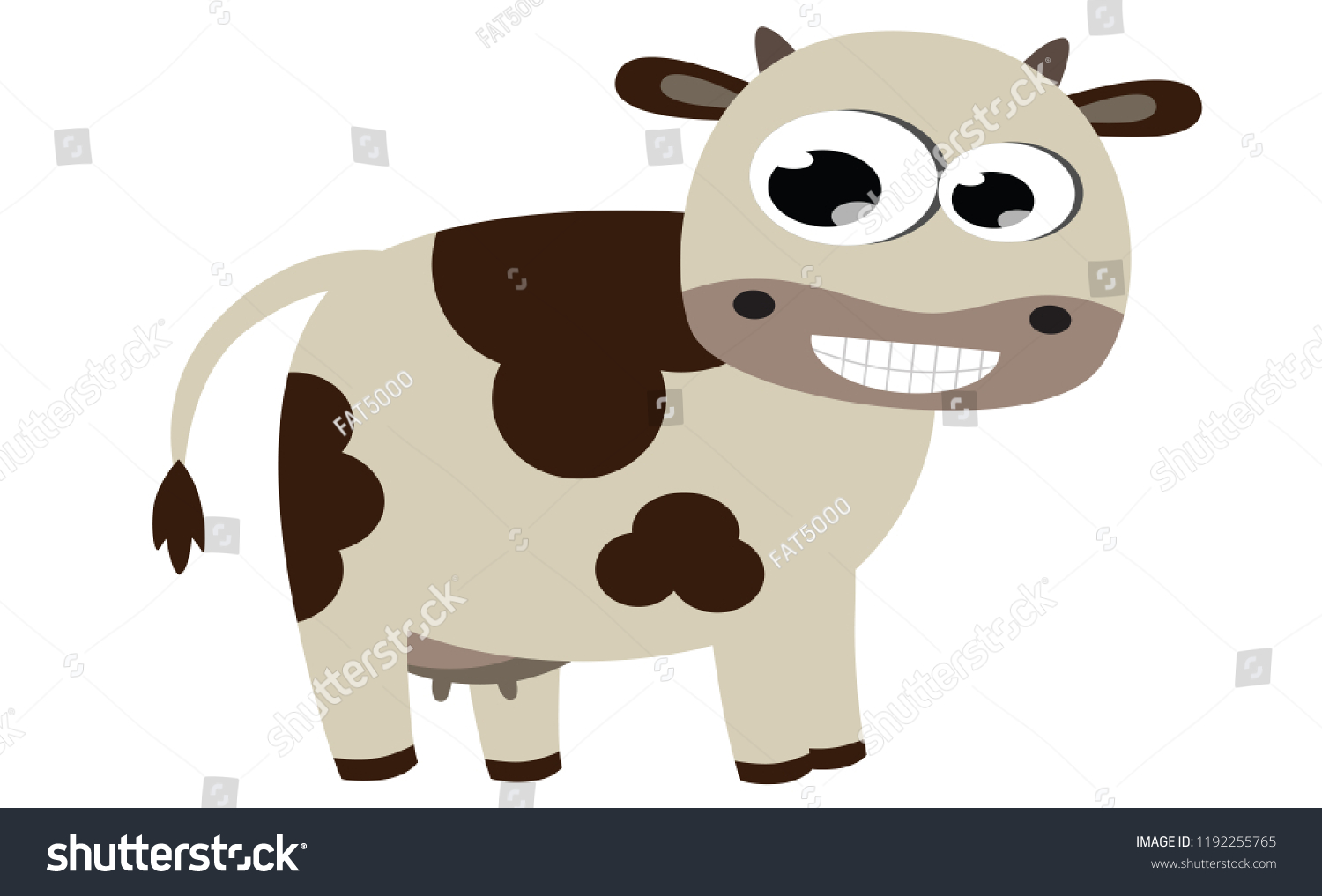 Cow Cartoon Smiling Stock Vector (Royalty Free) 1192255765 | Shutterstock