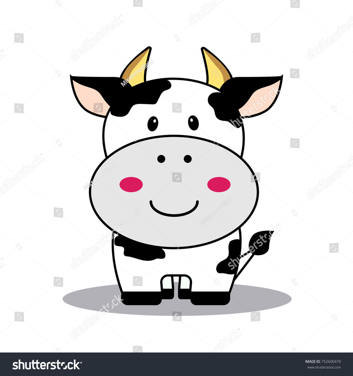 Cow Cartoon Vector Stock Vector (Royalty Free) 752600479 | Shutterstock