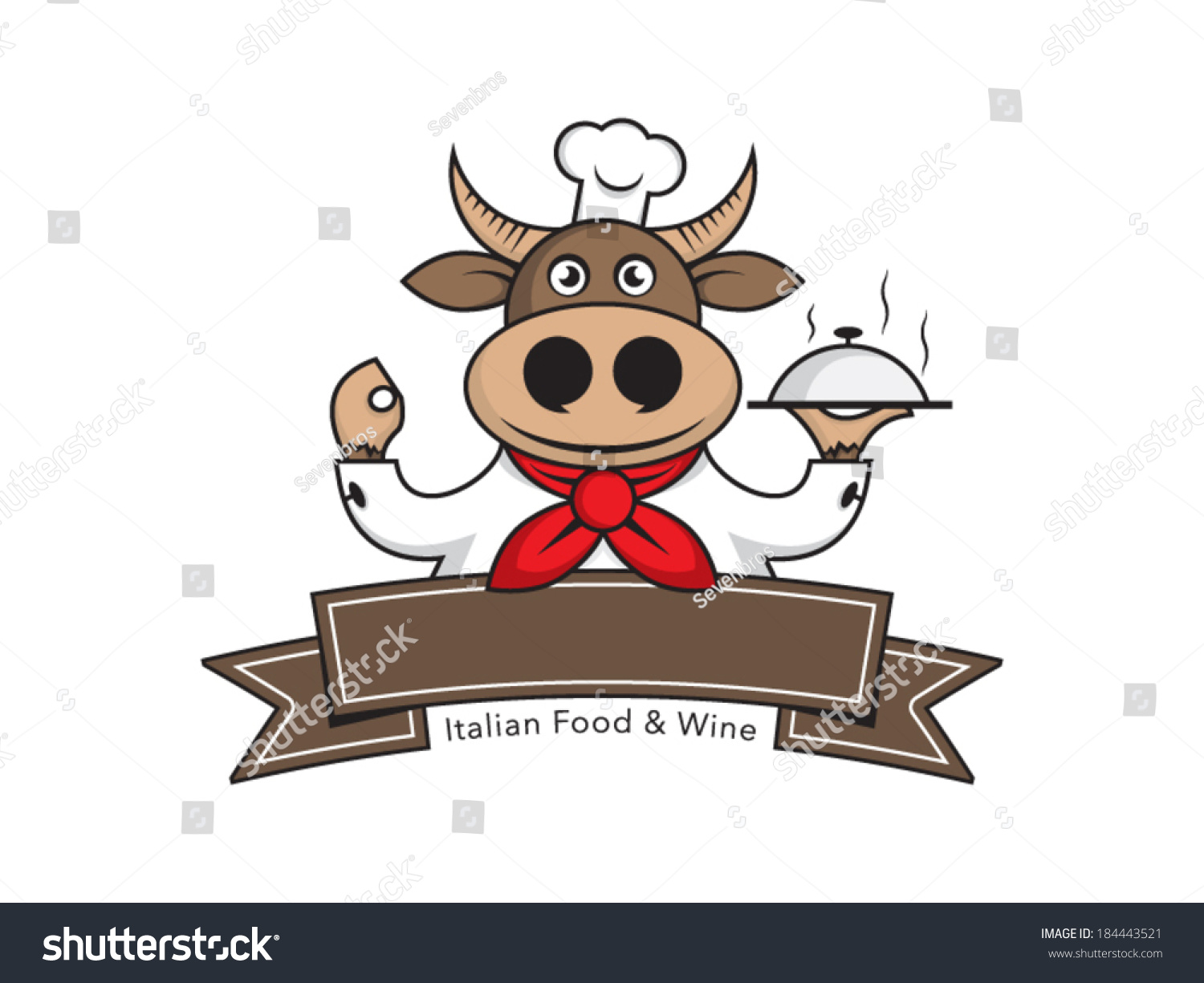 Cow Chef Stock Vector (Royalty Free) 184443521 | Shutterstock
