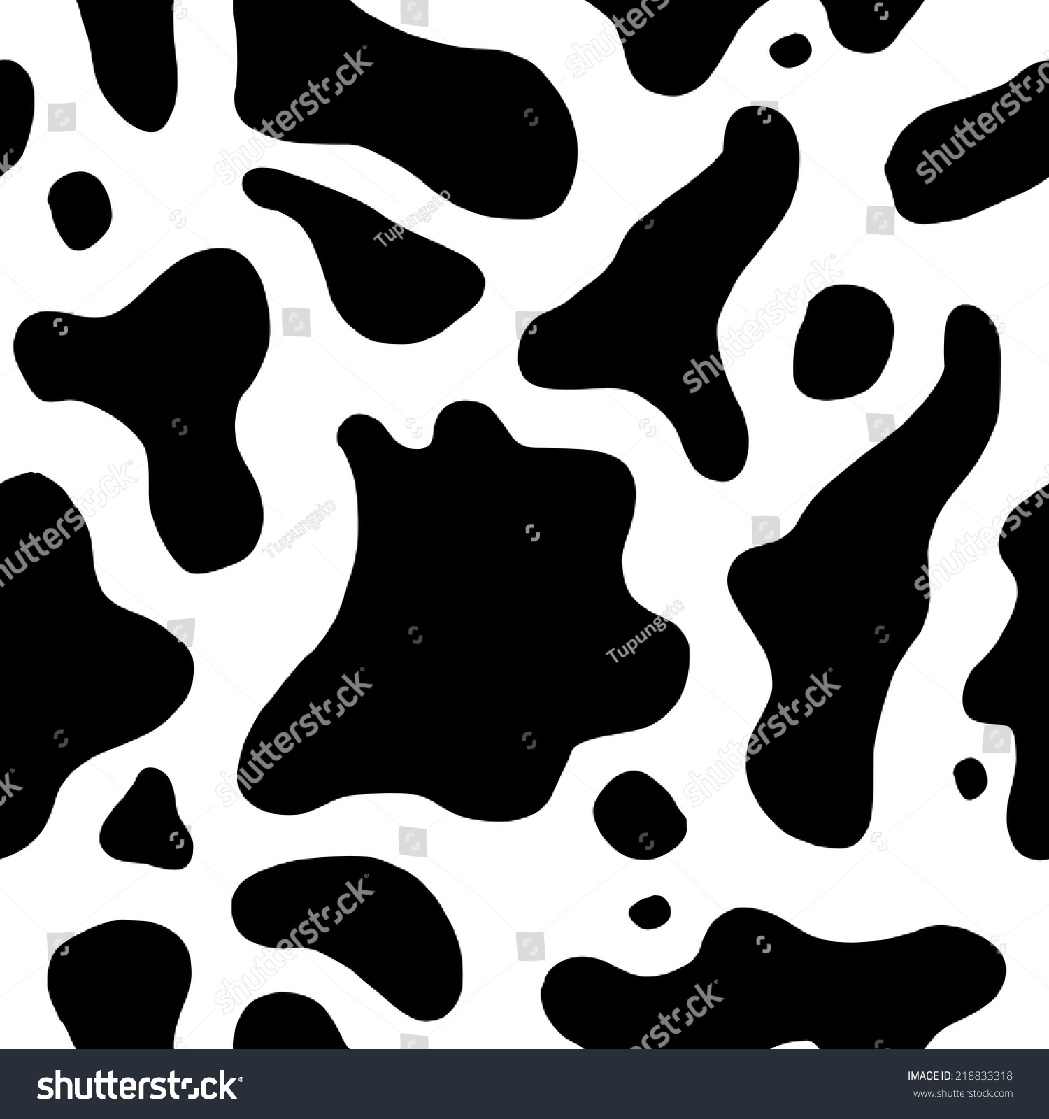 Cow Hide Pattern Animal Texture Seamless Stock Vector (Royalty Free ...