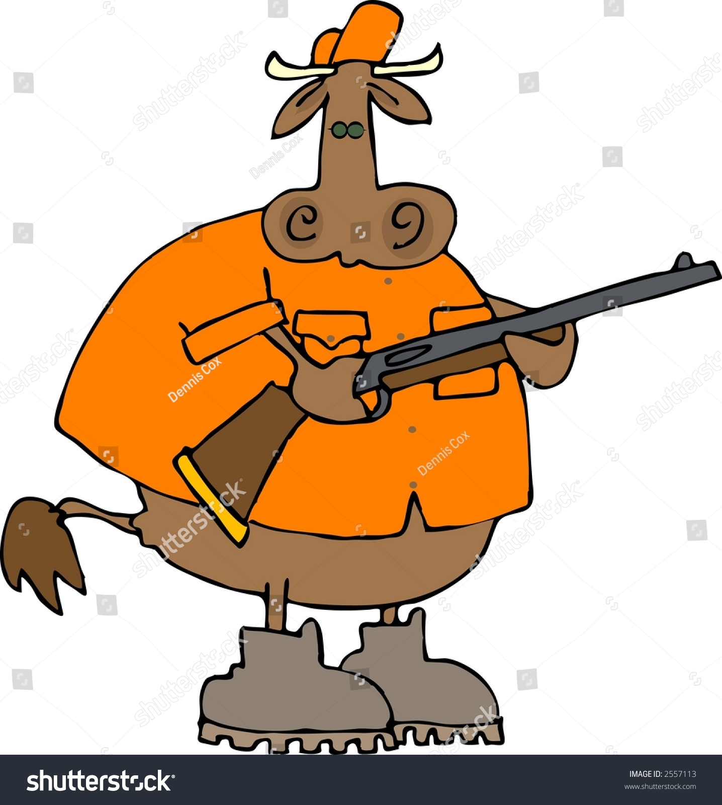 Cow Hunter Stock Vector (Royalty Free) 2557113 | Shutterstock