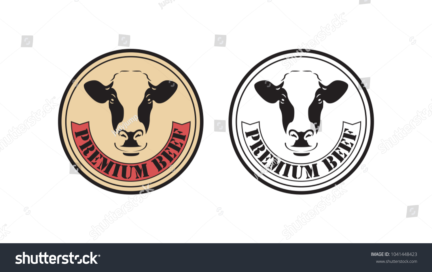Cow Logo Vector Premium Beef Logo Stock Vector (Royalty Free) 1041448423