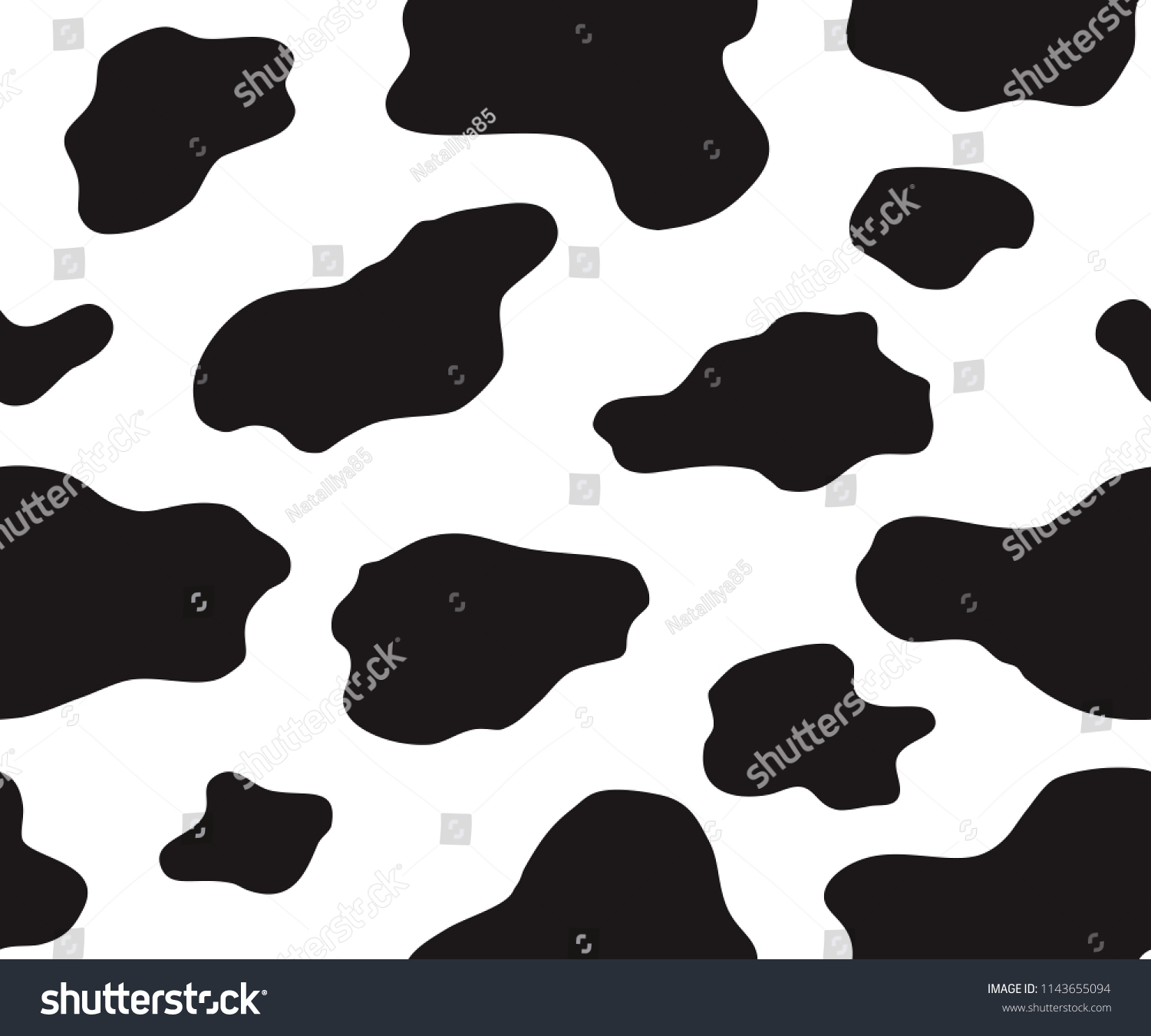 Cow Texture Repeated Design Background Pattern Stock Vector (Royalty ...