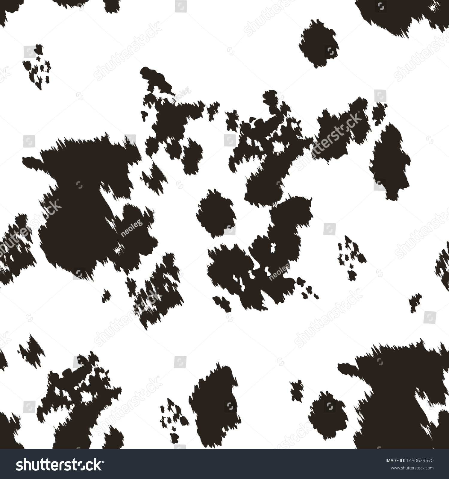 Cow Texture Seamless Pattern Cow Skin Stock-vektor (royaltyfri ...