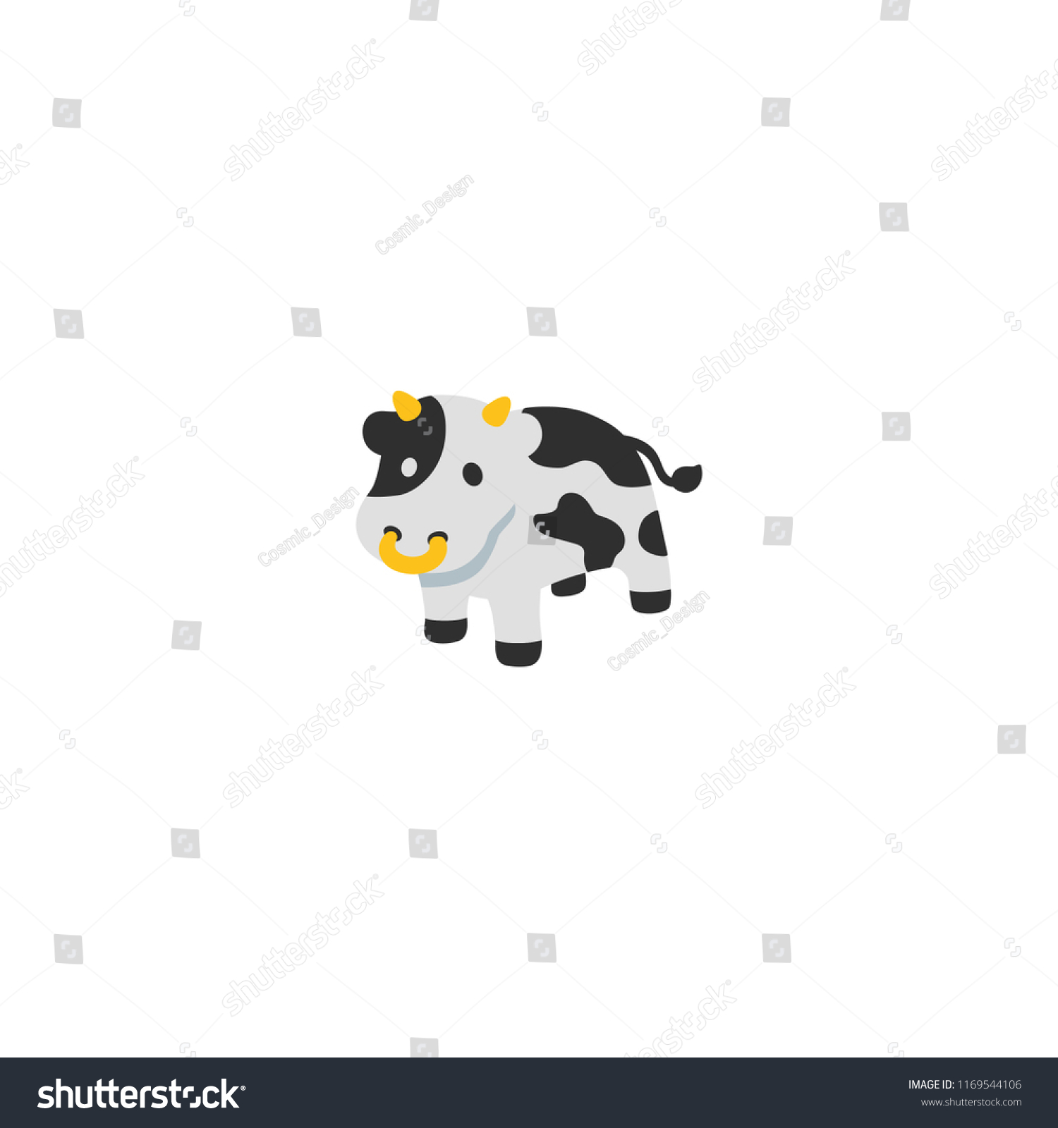 Cow Vector Flat Illustration Stock Vector (Royalty Free) 1169544106