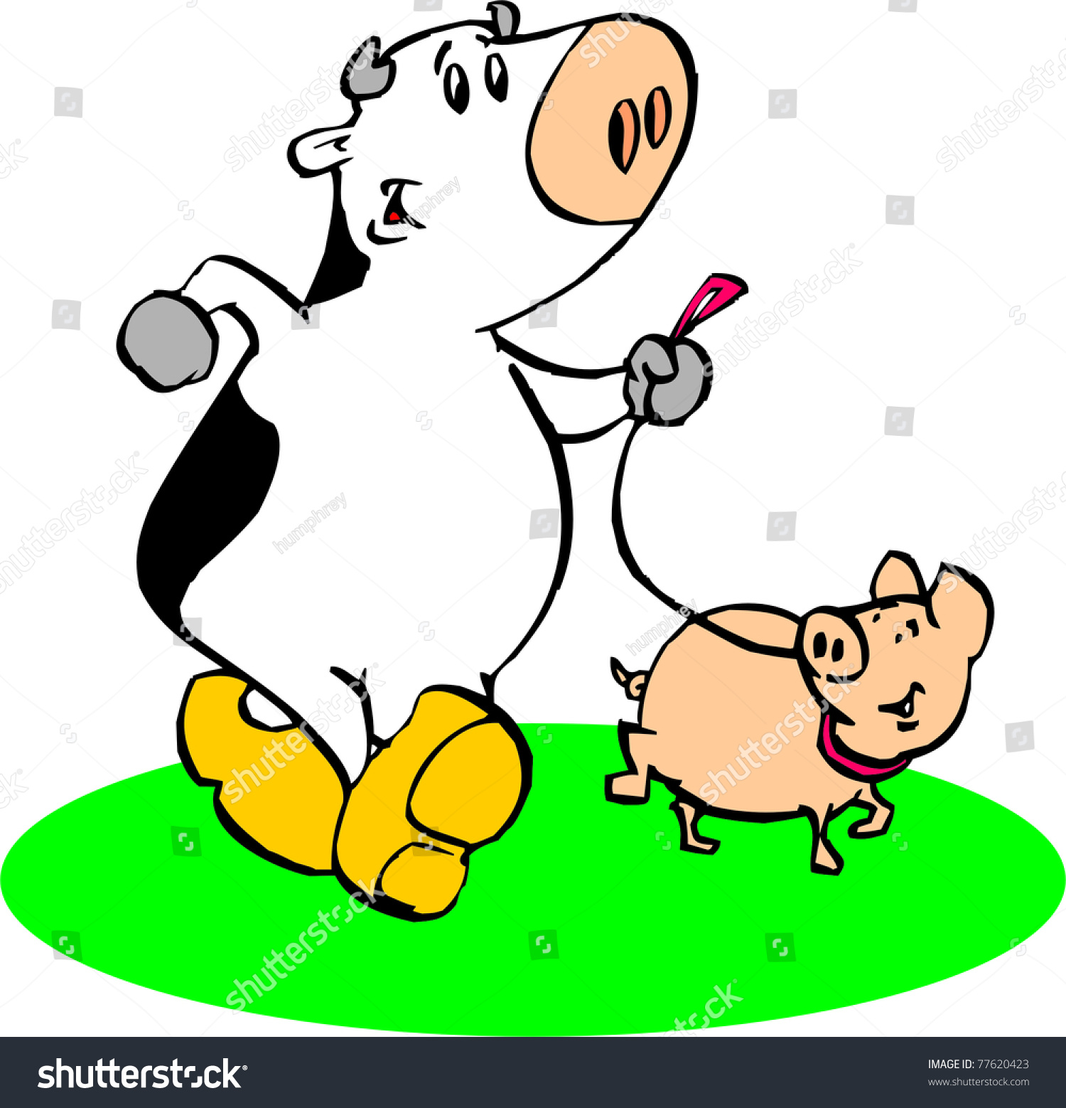 Cow Pig Stock Vector (Royalty Free) 77620423