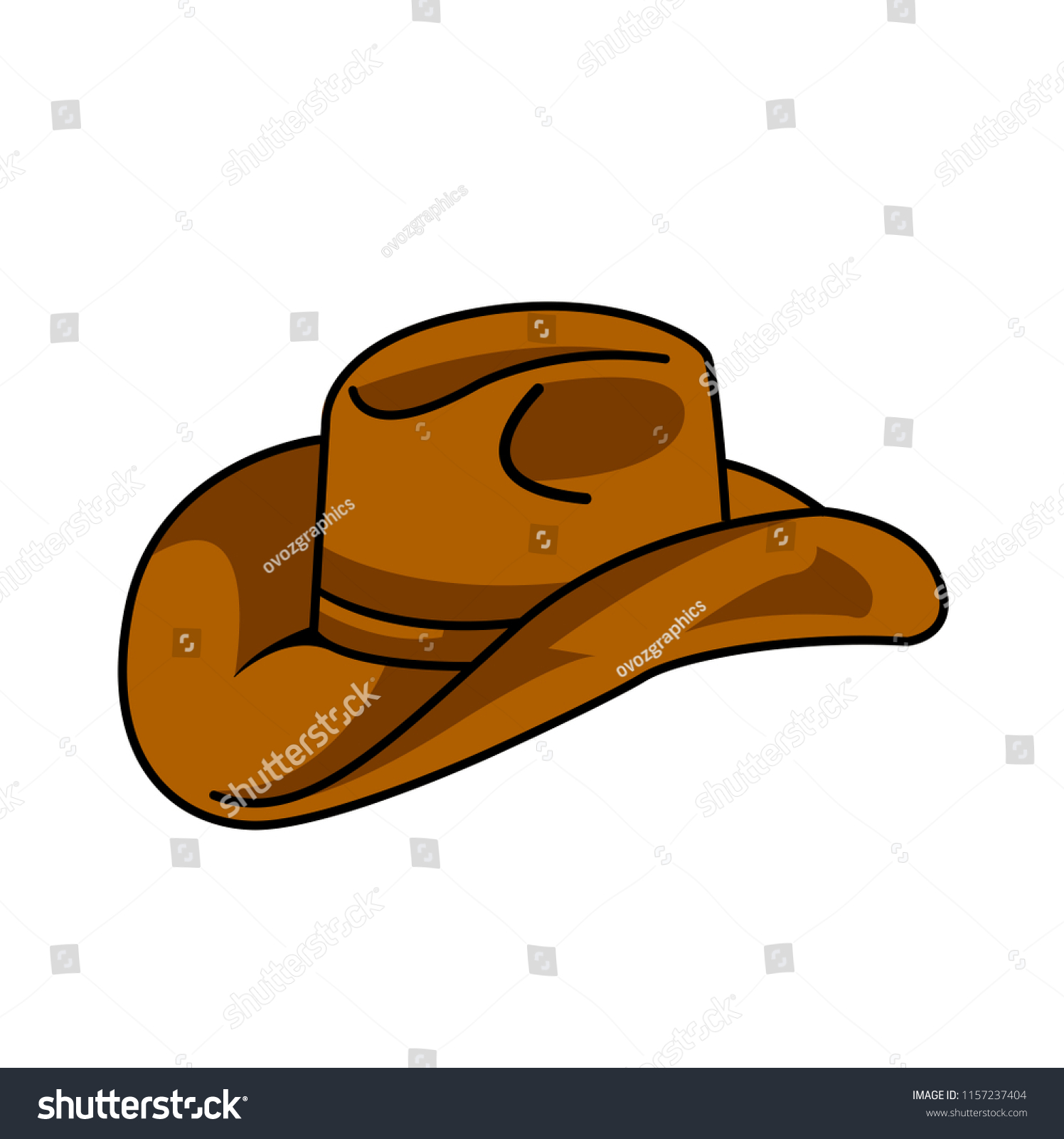 Cowboy Hat Illustration Stock Vector (Royalty Free) 1157237404
