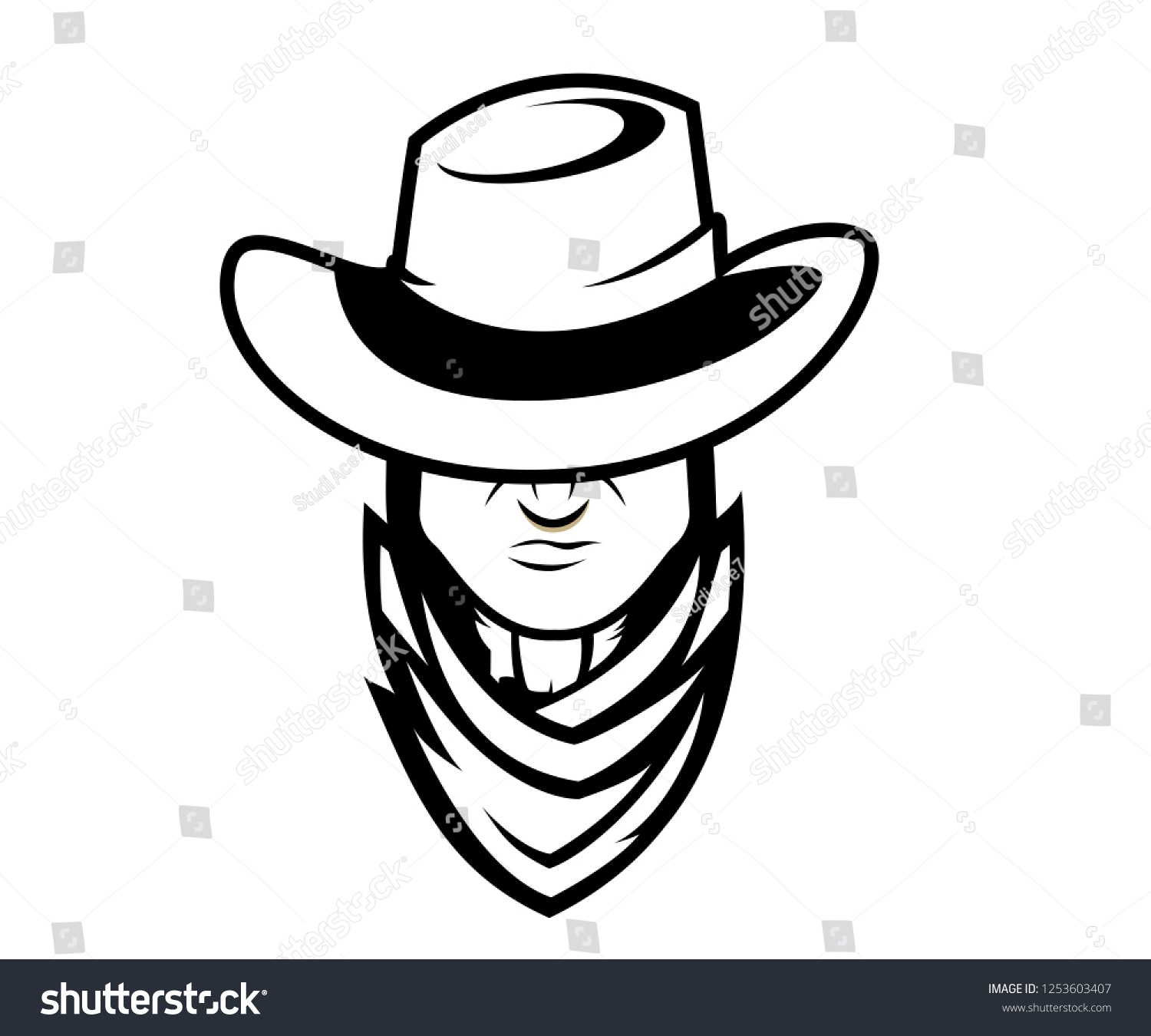 Cowboy Logo Designs Stock Vector (Royalty Free) 1253603407 | Shutterstock