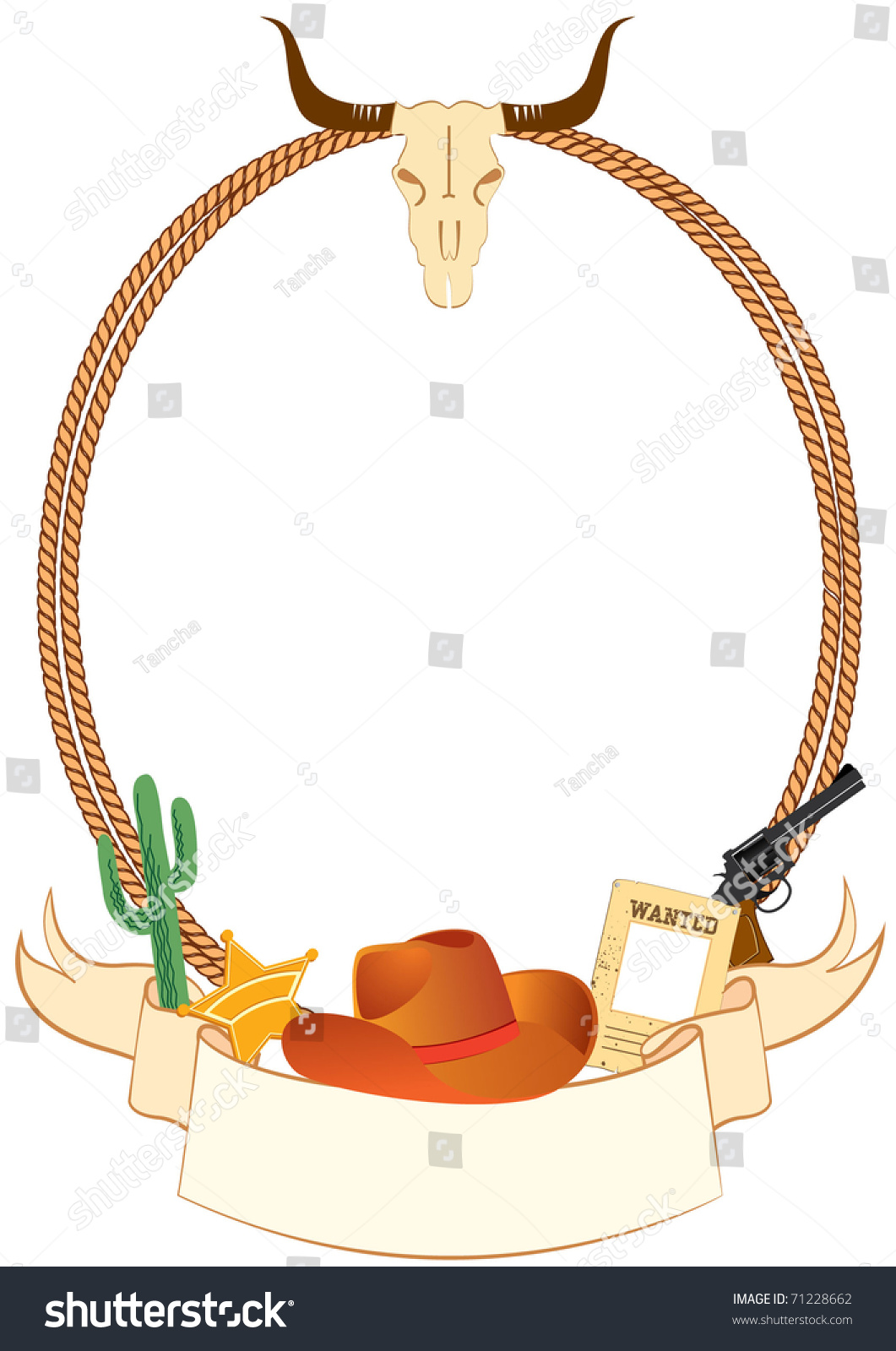 Cowboy Poster Background Design Cowboy Elementsvector: vetor stock ...