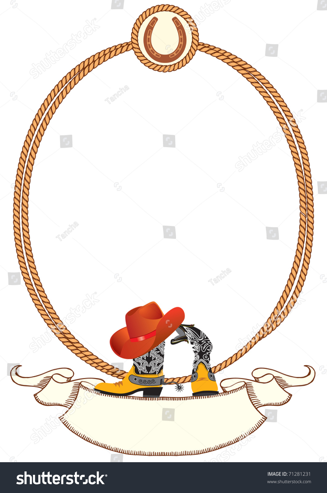 Cowboy Poster Background Design Cowboy Elementsvector 库存矢量图（免版税 ...