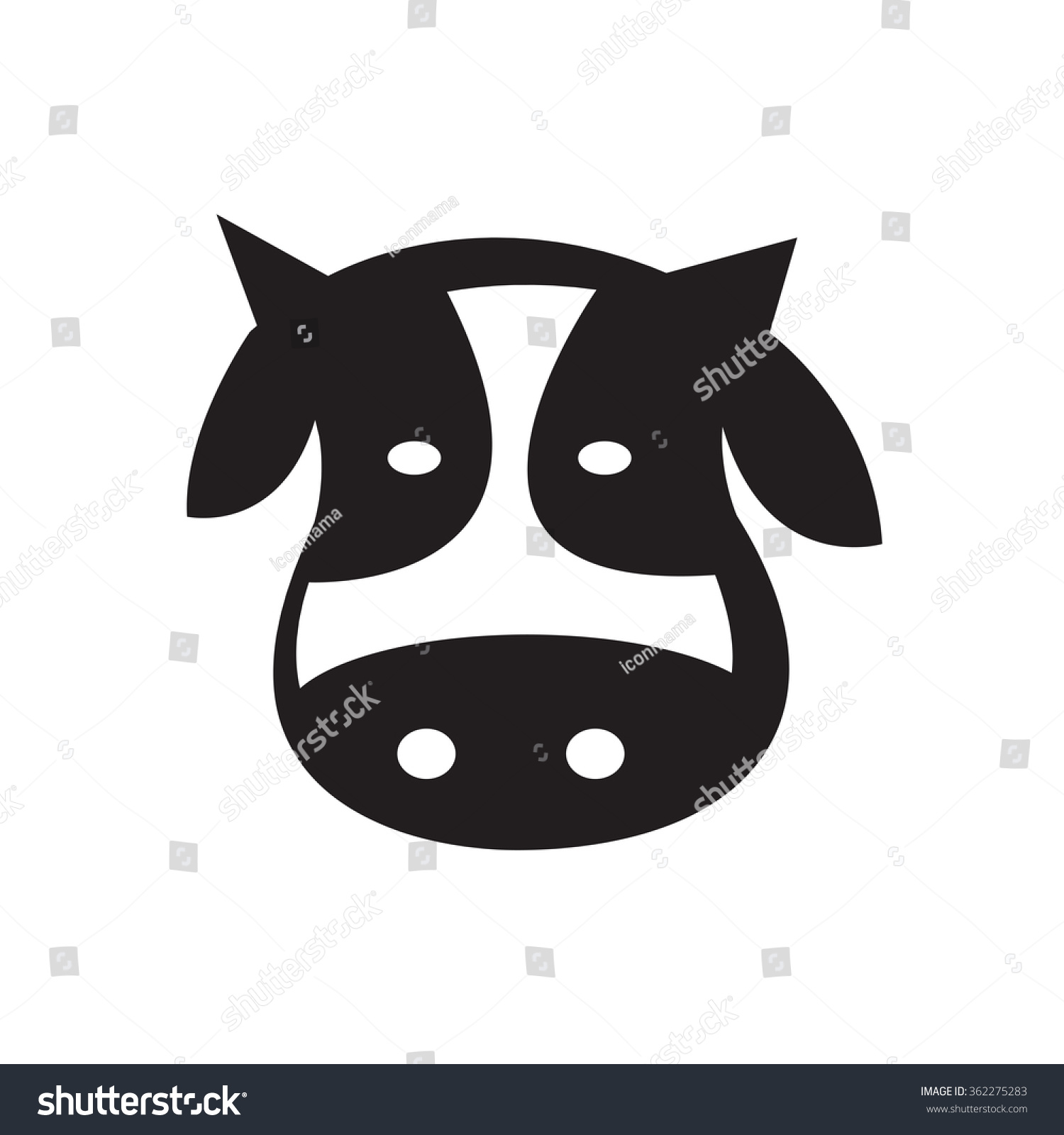 Cows Head Design Stock Vector (Royalty Free) 362275283 | Shutterstock