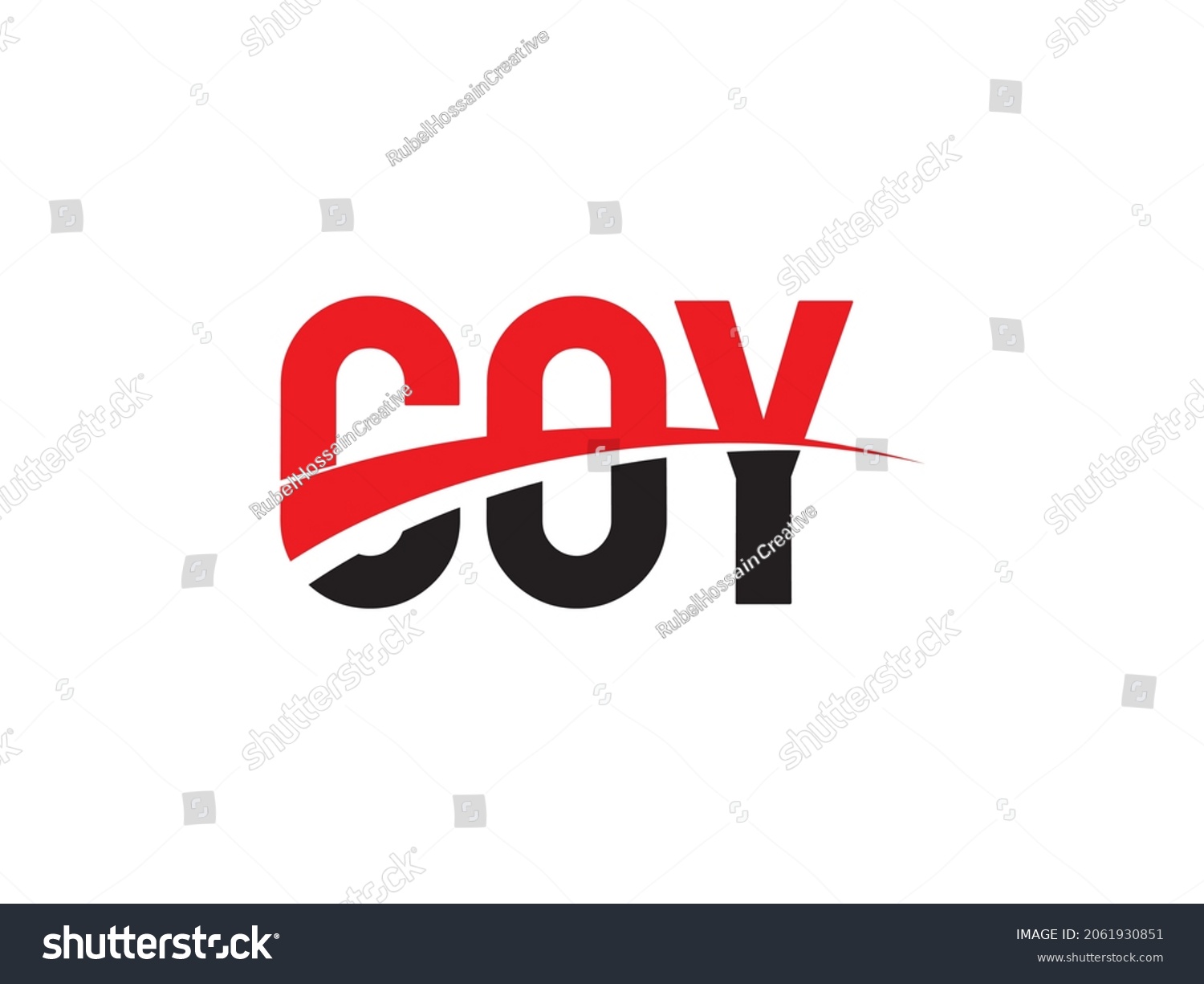 Coy Letter Initial Logo Design Vector Stock Vector (Royalty Free ...