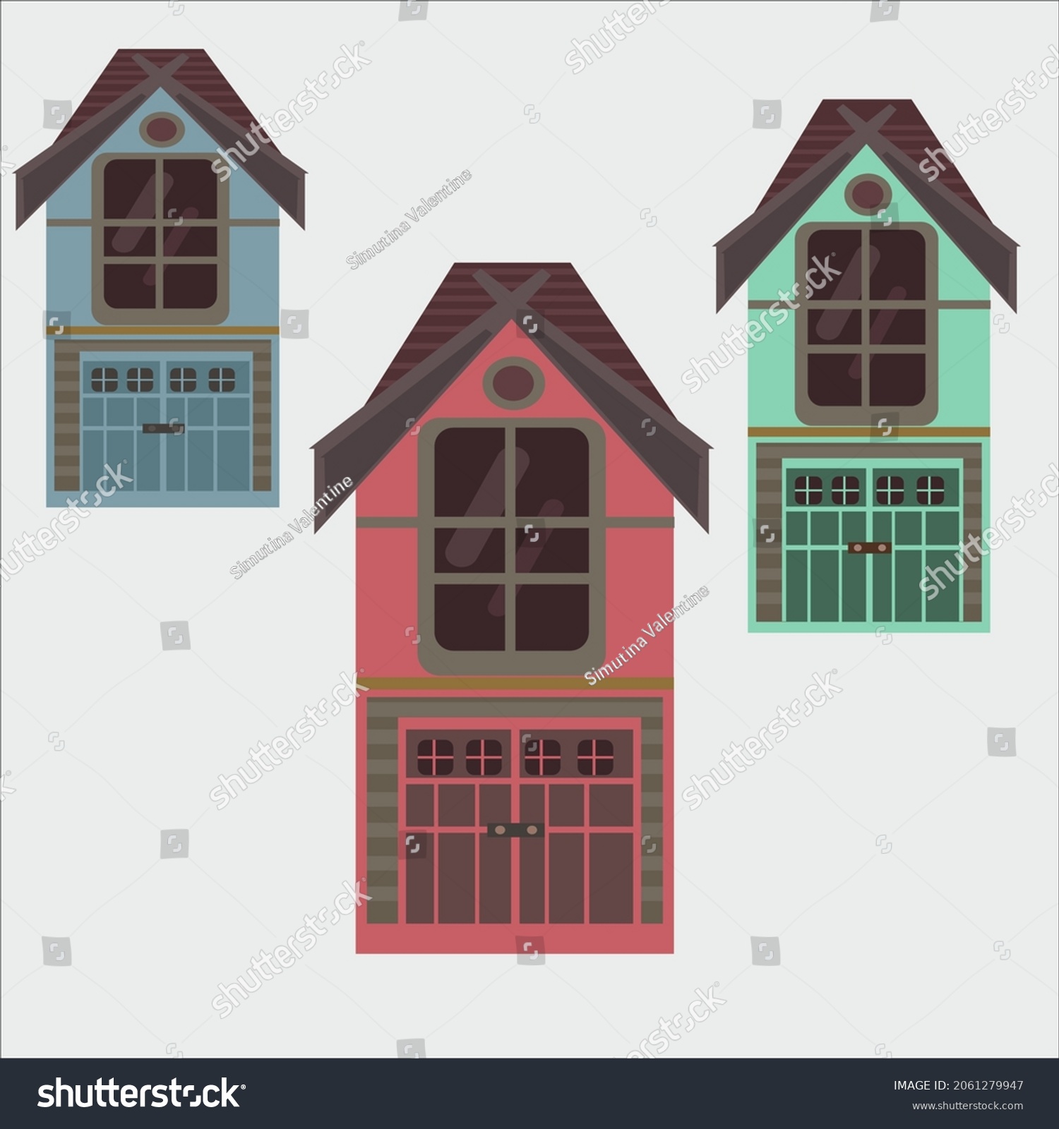 Cozy House Vector Graphics Vector House Stock Vector (Royalty Free ...