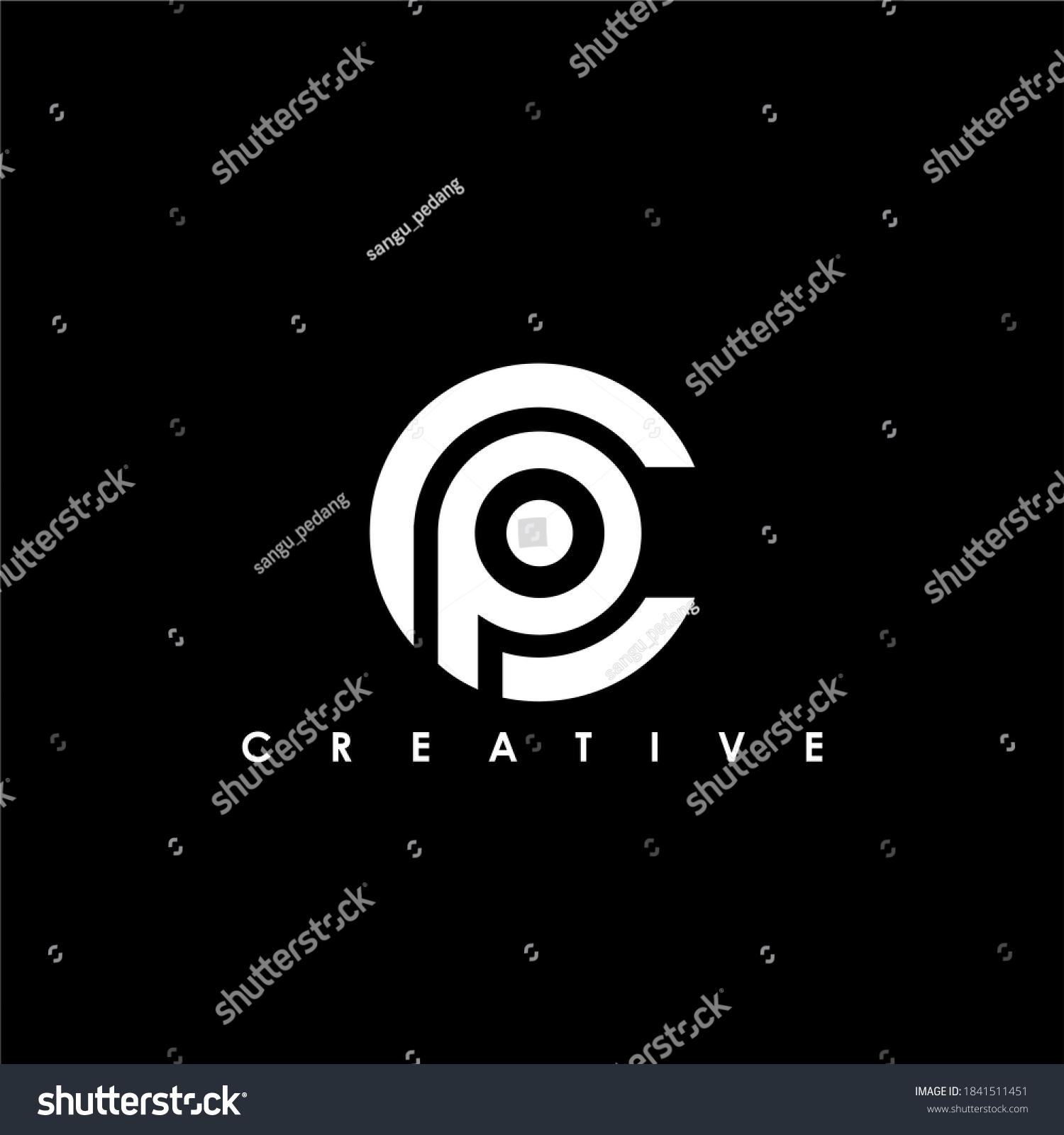 Cp Letter Initial Logo Design Template Stock Vector (Royalty Free ...