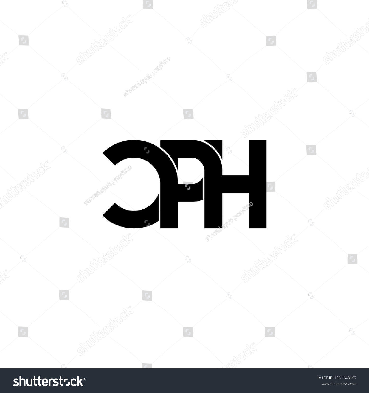 Cph Letter Original Monogram Logo Design Stock Vector (Royalty Free ...