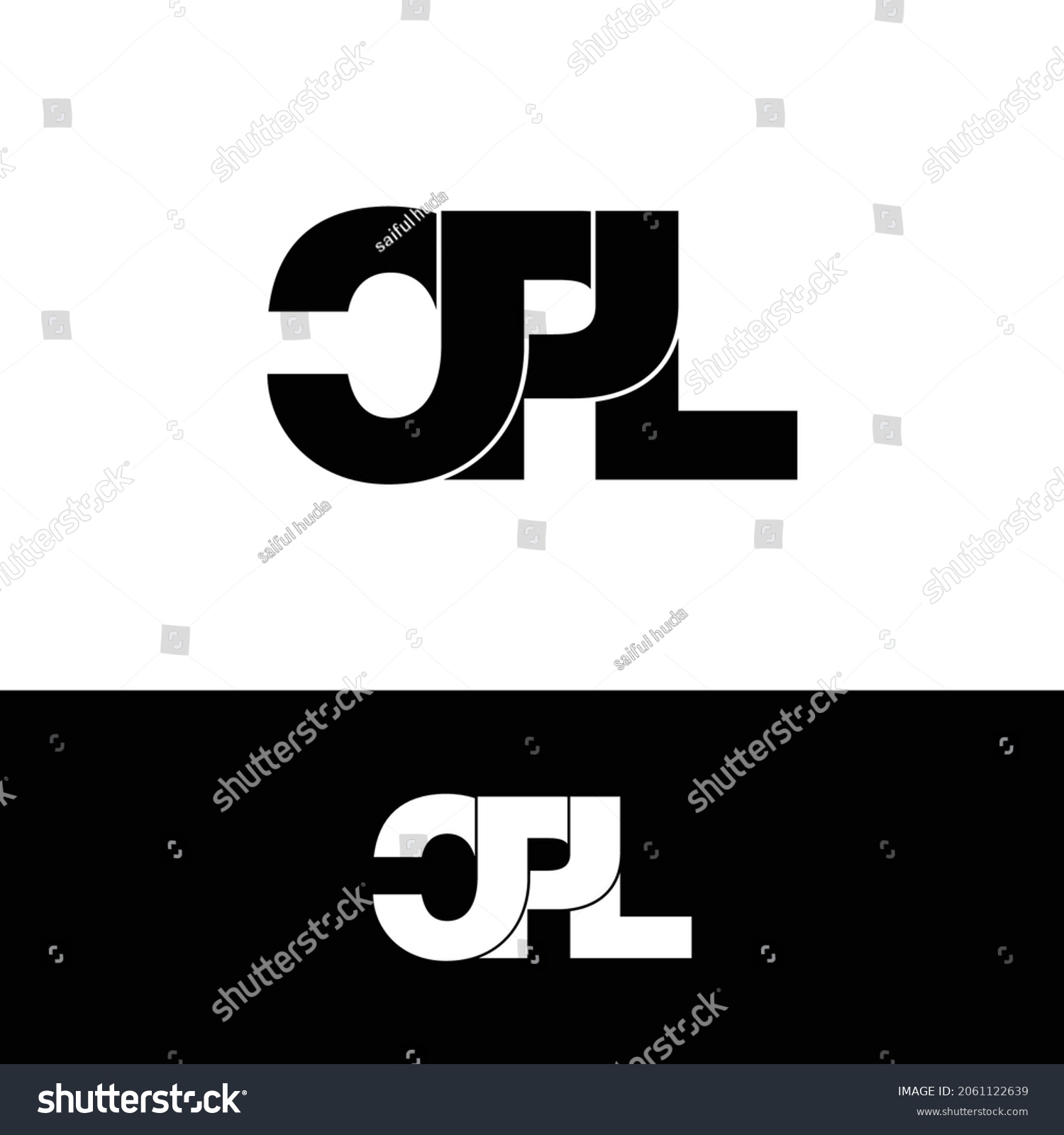Cpl Letter Monogram Logo Design Vector Stock Vector (Royalty Free ...