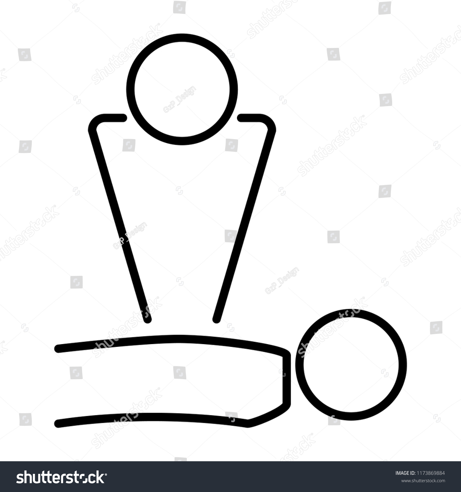Cpr Training Icon Vector Illustration Stock Vector (Royalty Free ...