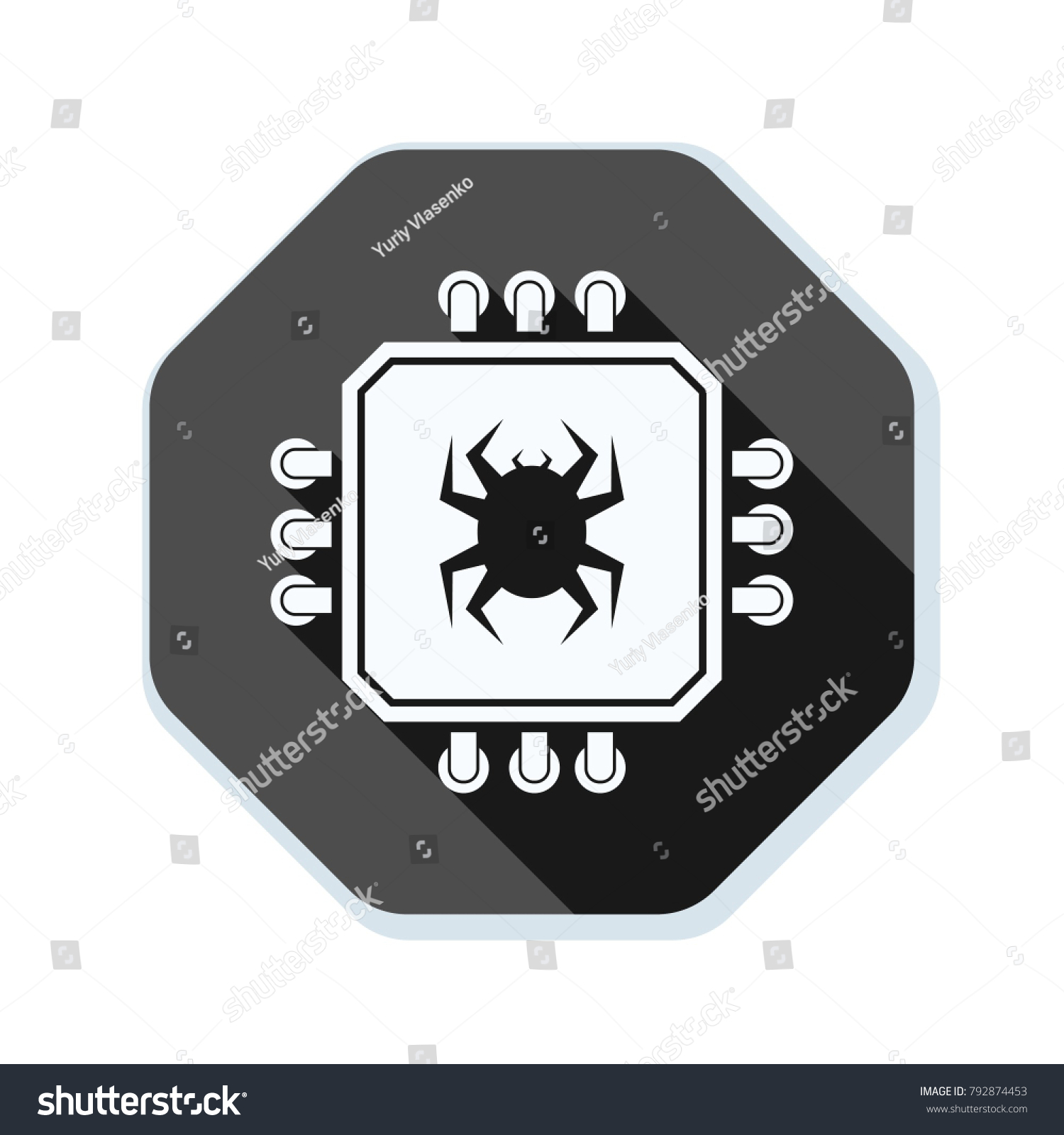 Cpu Bug Warning Sign Illustration Stock Vector (Royalty Free) 792874453 ...