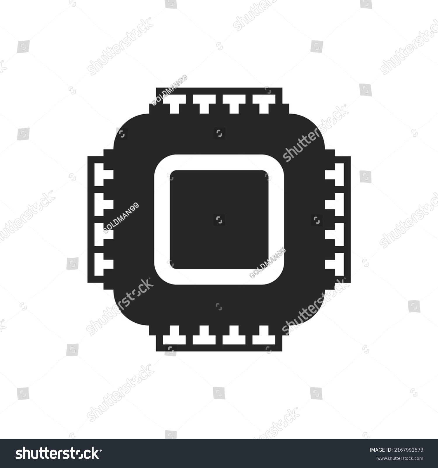 Cpu Chip Technology Vector Digital Electronic Stock Vector (Royalty ...