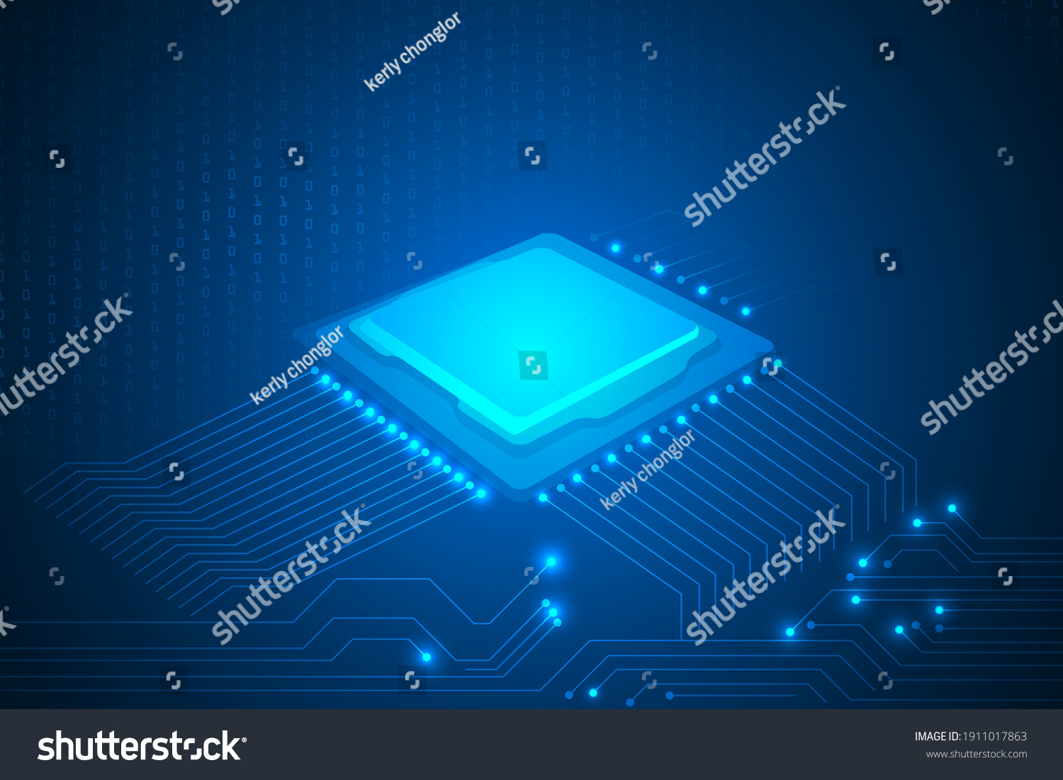 Cpu High Performance Abstract Futuristic Quantum Stock Vector (Royalty ...