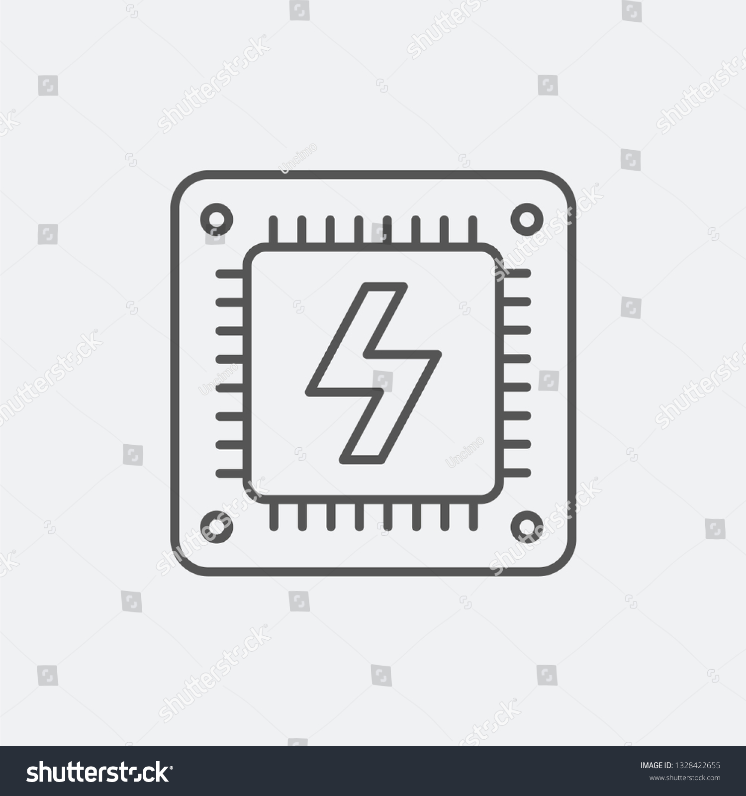 Cpu Modern Simple Outline Vector Icon Stock Vector (Royalty Free ...