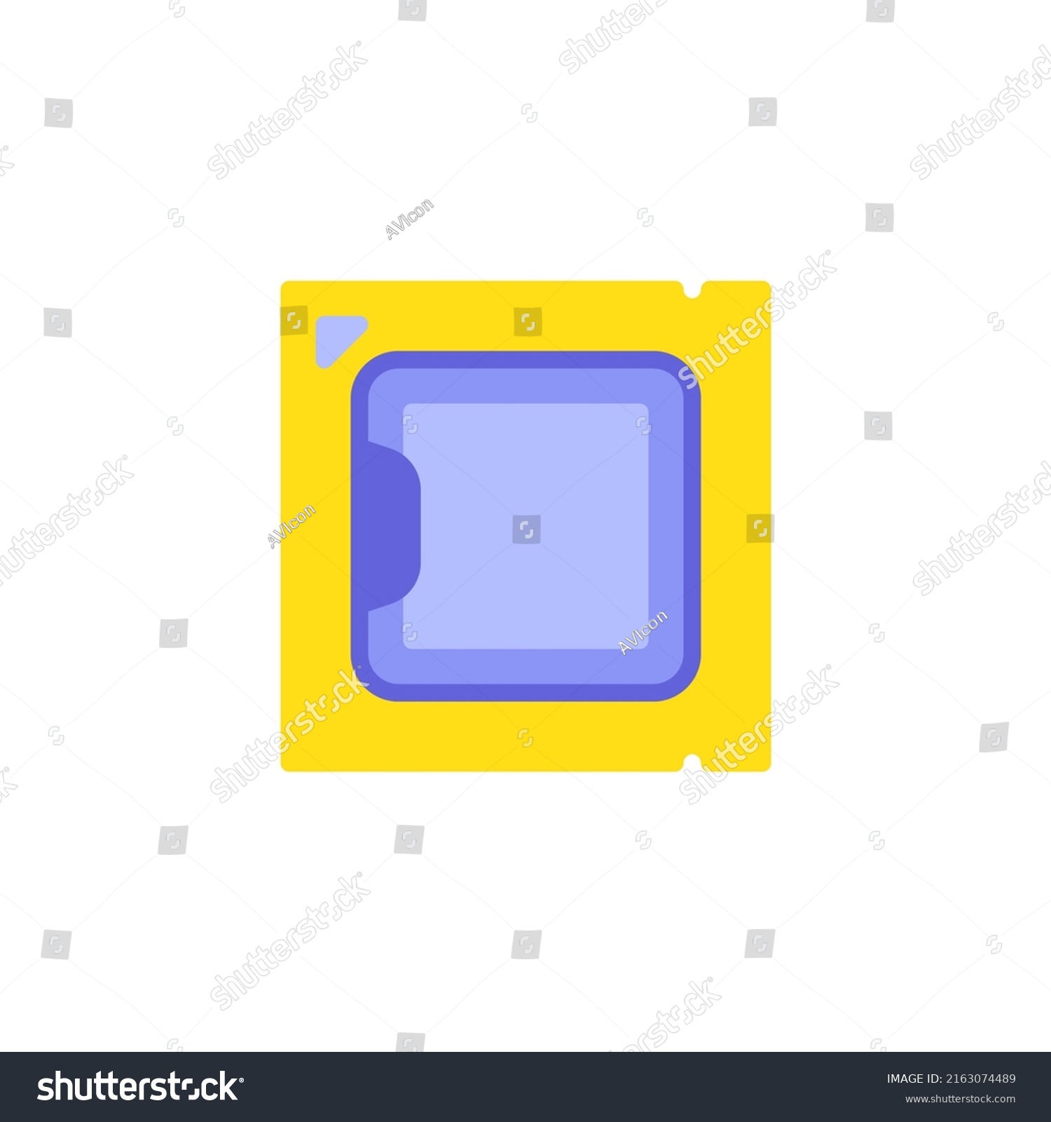 Cpu Processor Flat Icon Vector Sign Stock Vector (Royalty Free ...