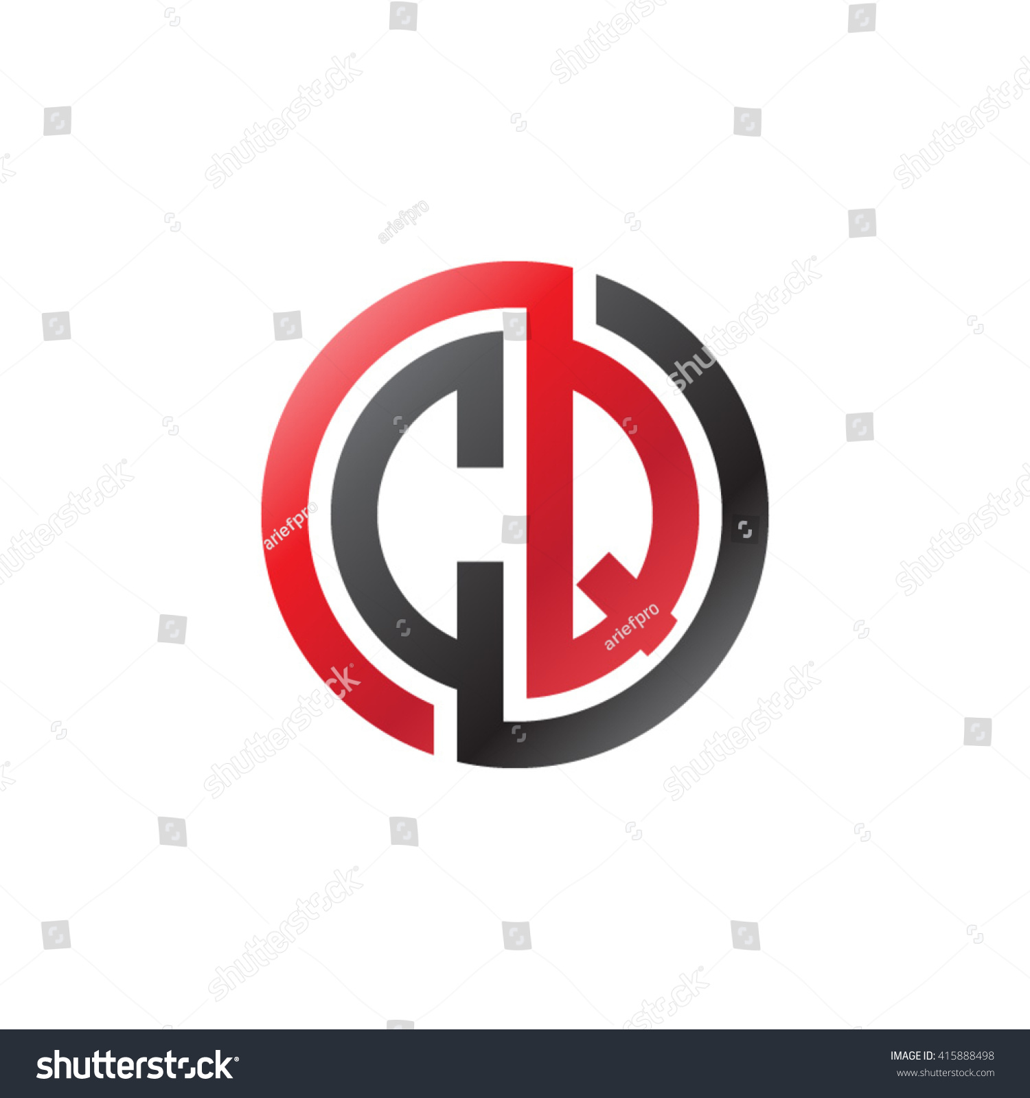 Cq Initial Letters Linked Circle Logo Stock Vector (Royalty Free ...