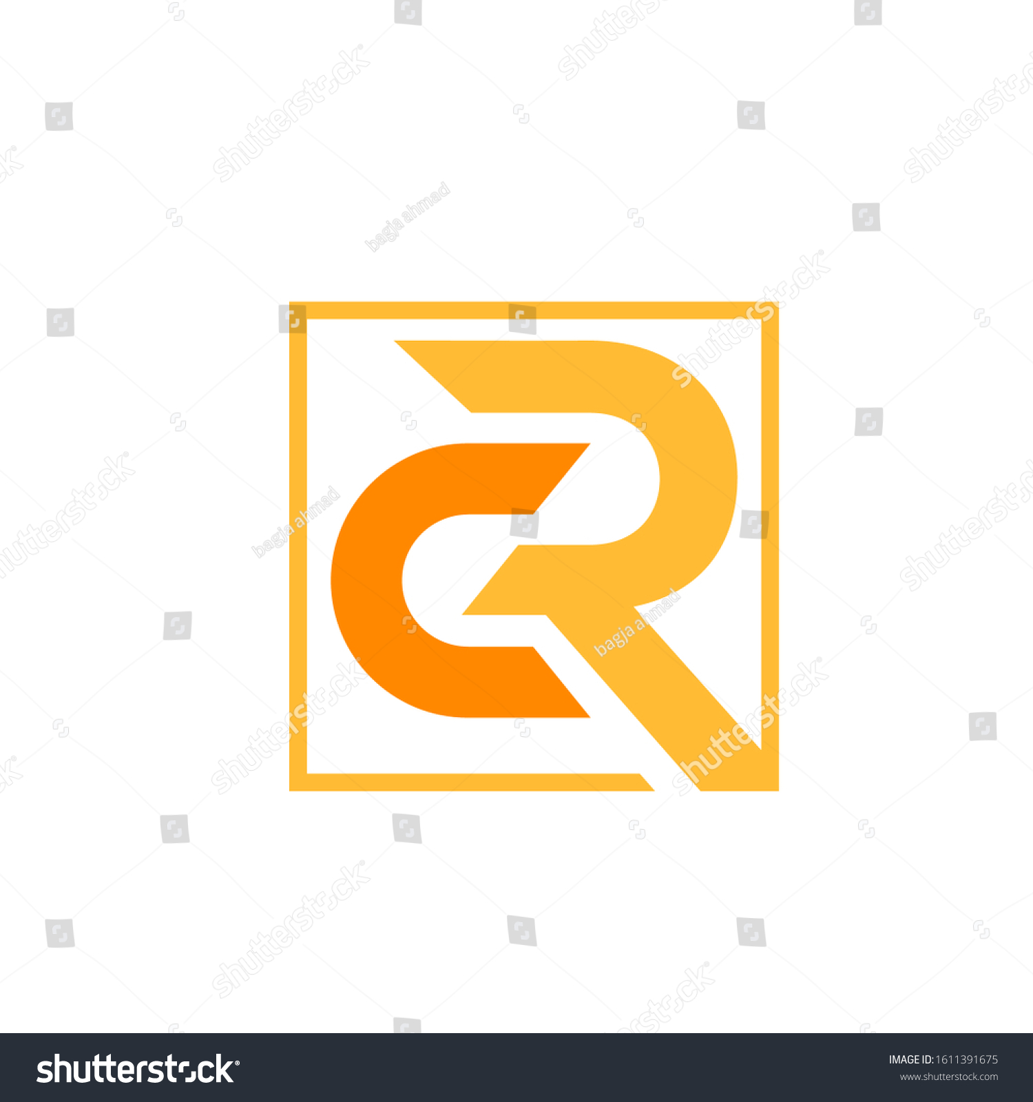 Cr Logo Design Simple Modern Template Stock Vector (Royalty Free ...