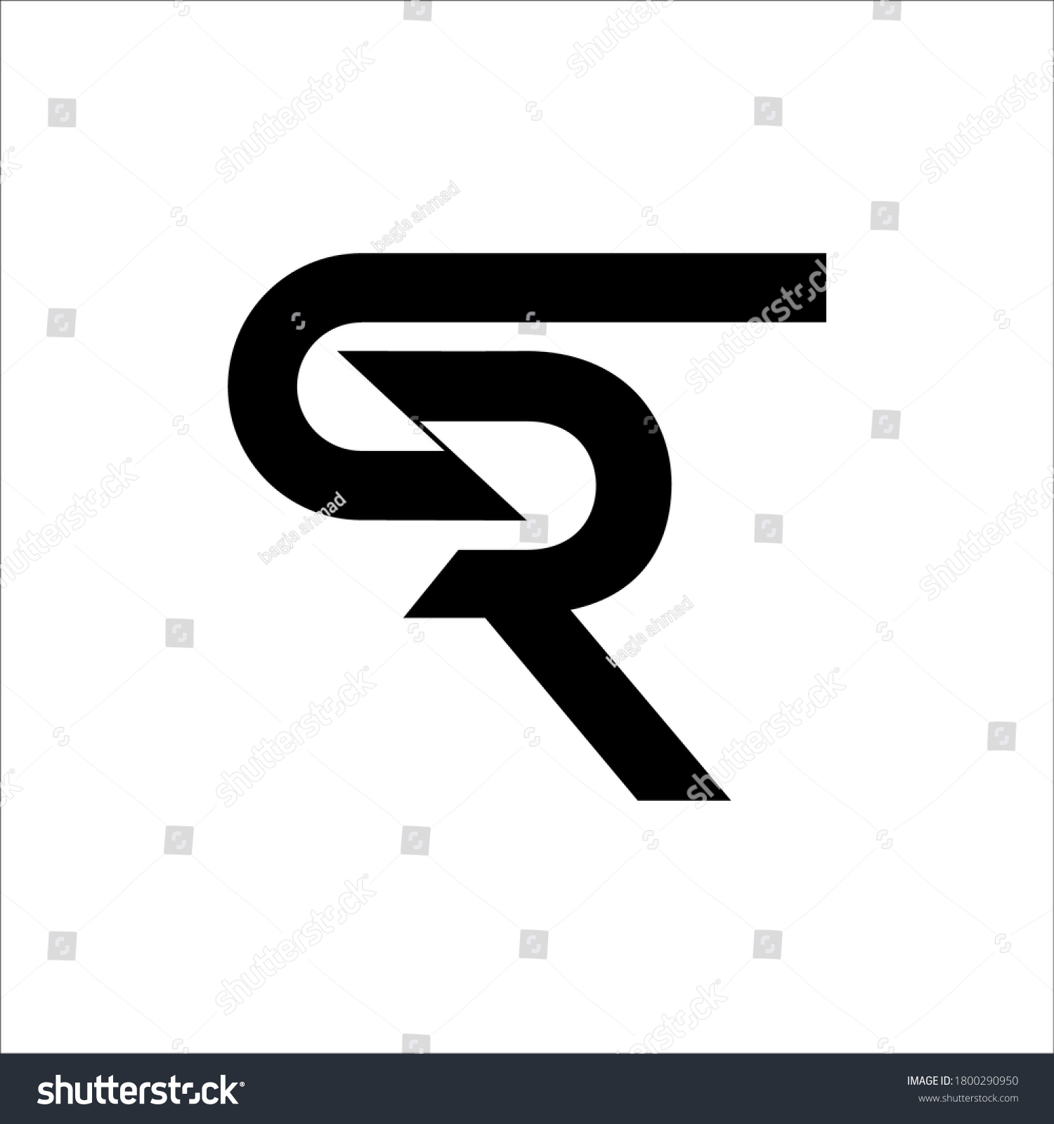 Cr Logo Design Vector Sign Stock Vector (Royalty Free) 1800290950 ...
