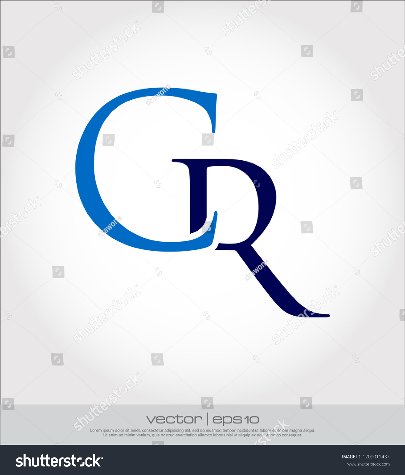 Cr Logo Template Stock Vector (Royalty Free) 1209011437 | Shutterstock