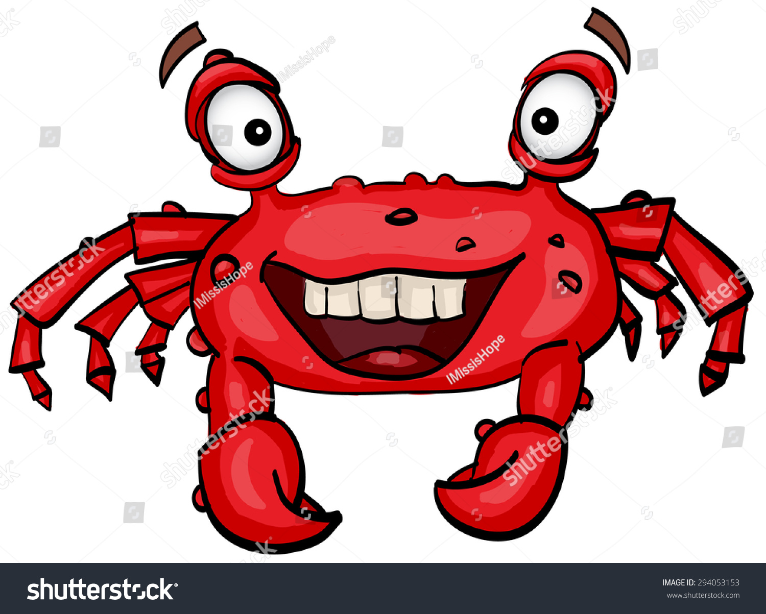 Crab Cartoon Stock Vector 294053153 - Shutterstock