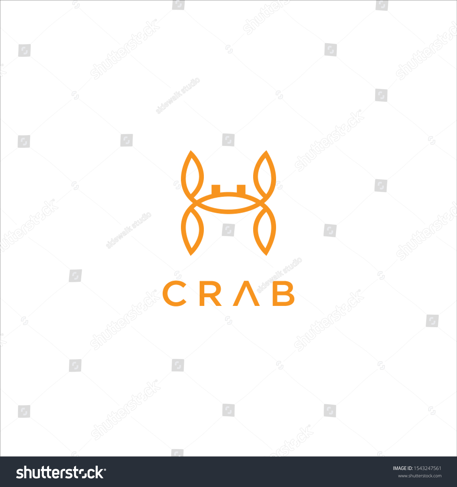 Crab Logo Design Vector Template Stock Vector (Royalty Free) 1543247561 ...