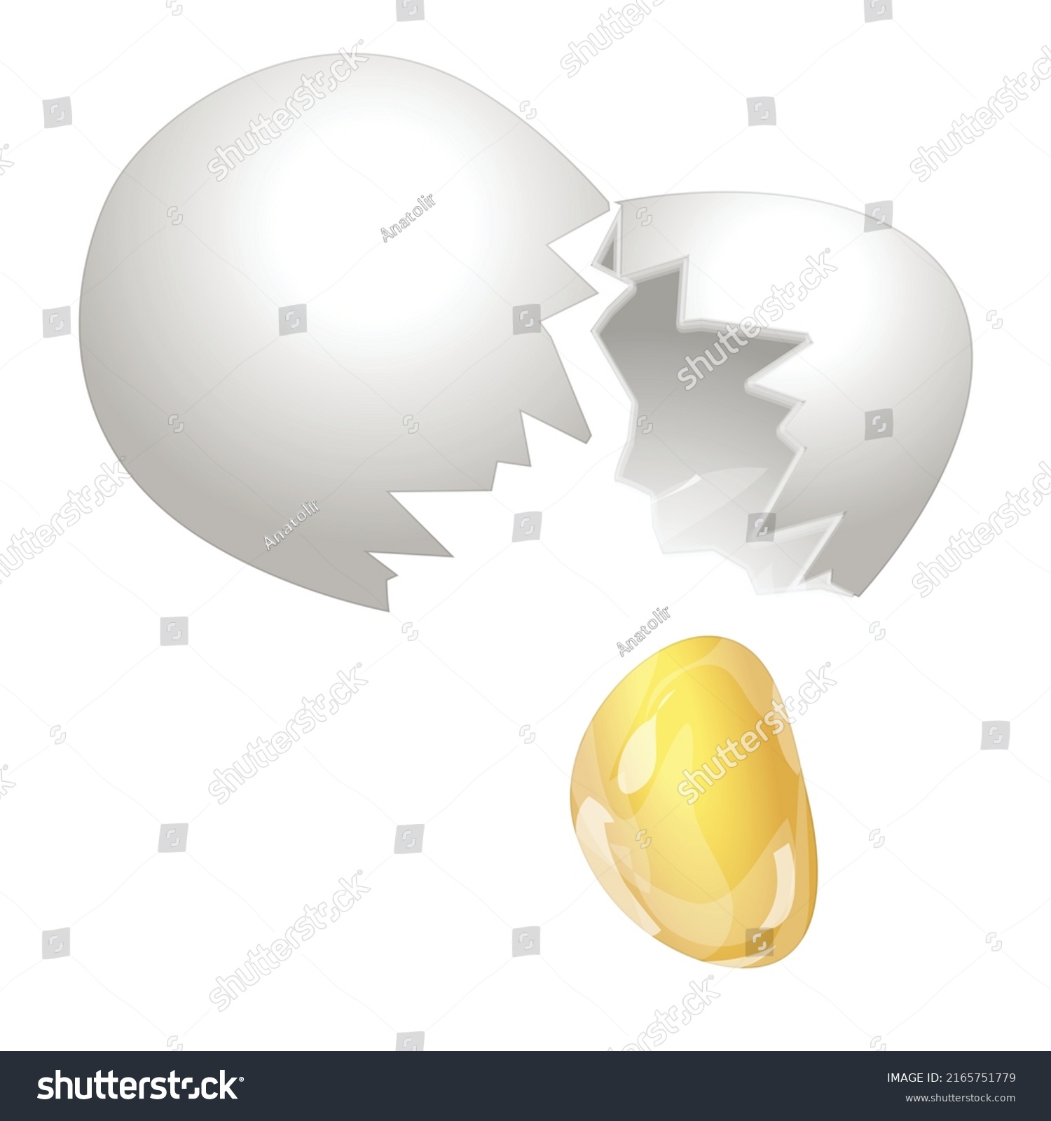 Crack Eggshell Icon Cartoon Vector Egg Stock Vector (Royalty Free ...