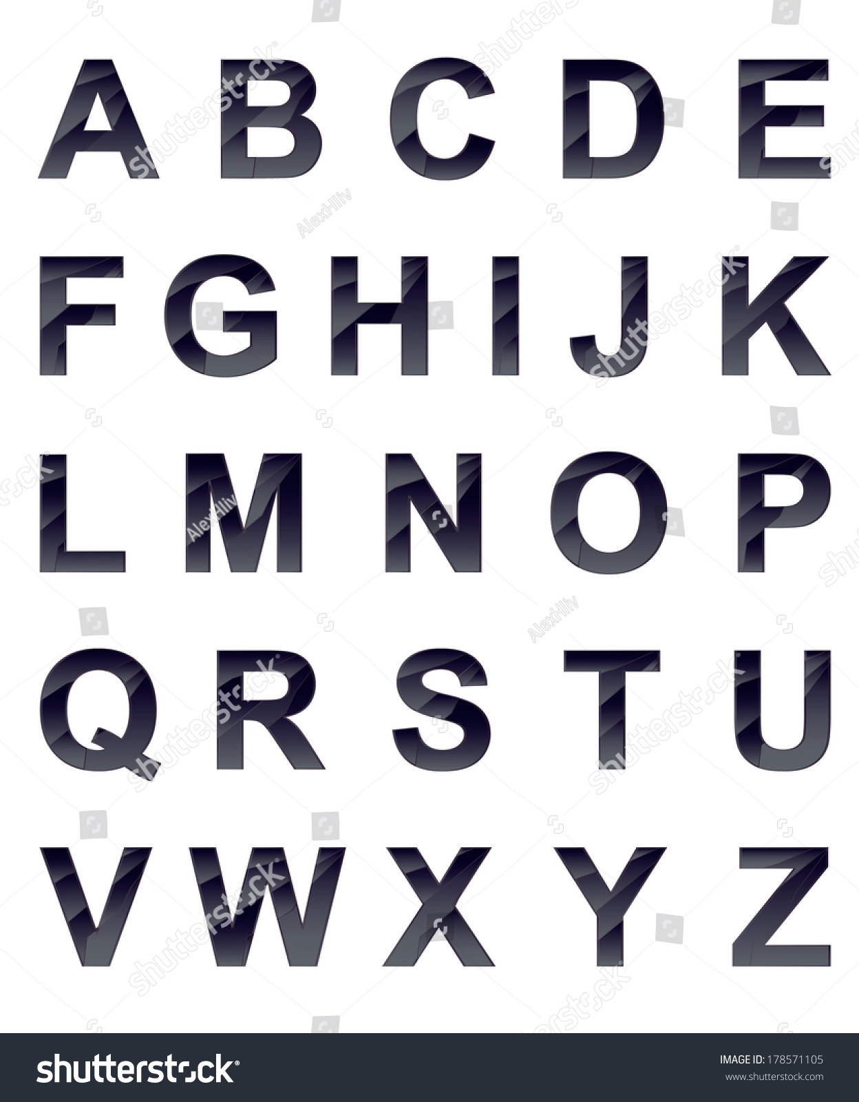 Cracked Black Letters Vector Illustration: เวกเตอร์สต็อก (ปลอดค่า ...
