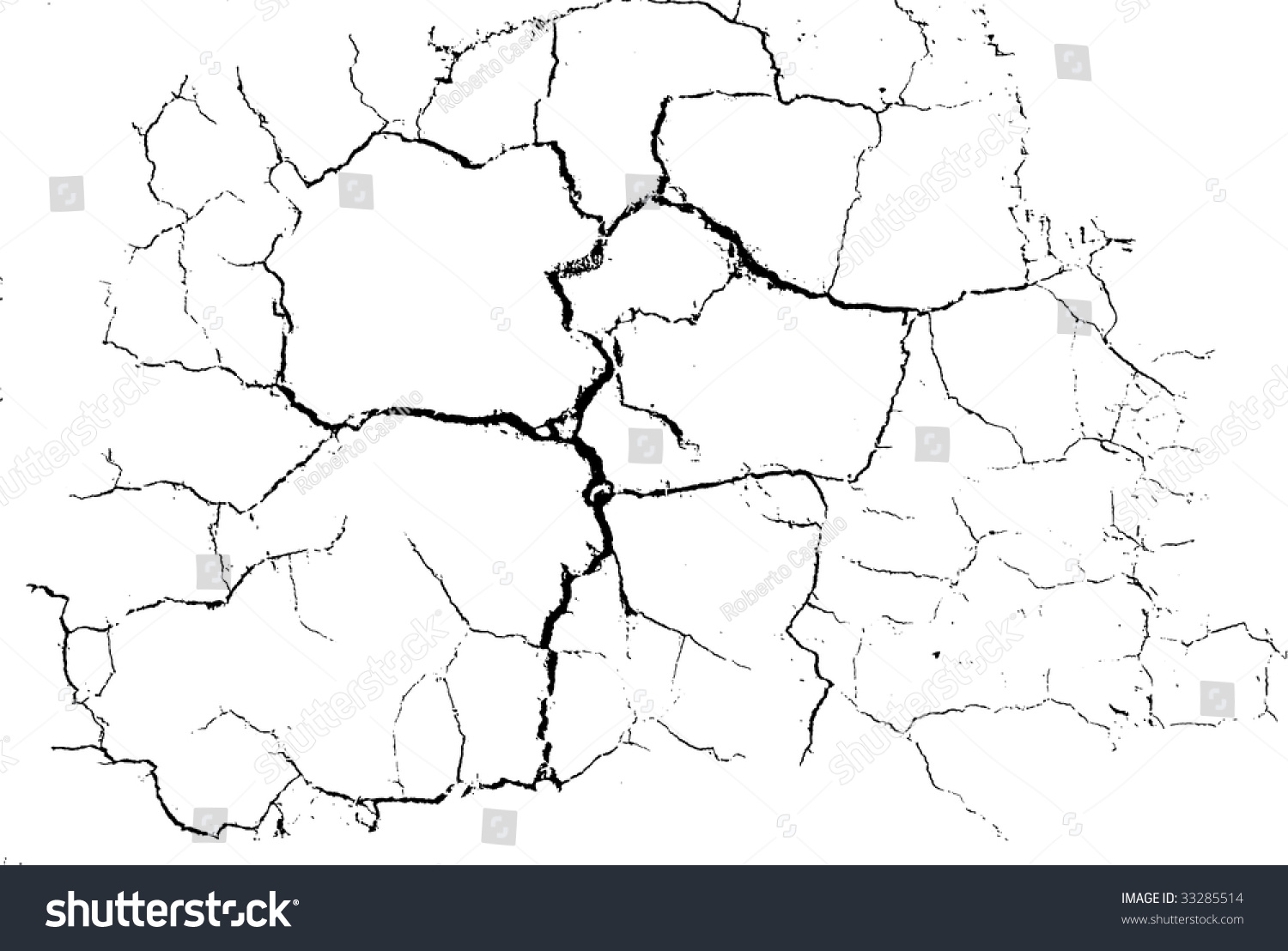 Cracked Desert Floor Pattern Vector Illustration Stock Vector (Royalty ...
