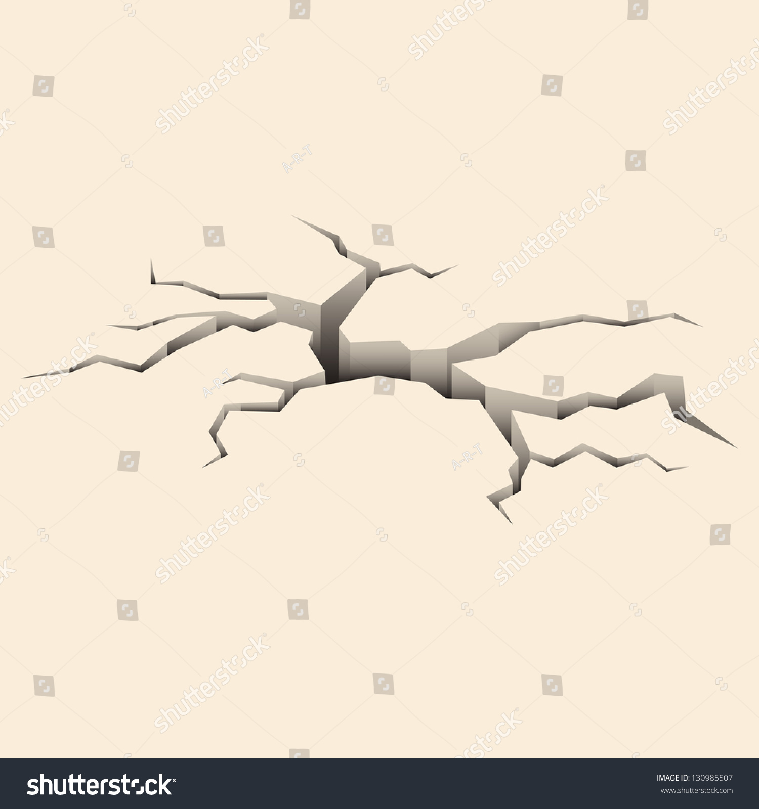 Cracked Ground Vector Illustration Stock Vector (Royalty Free) 130985507