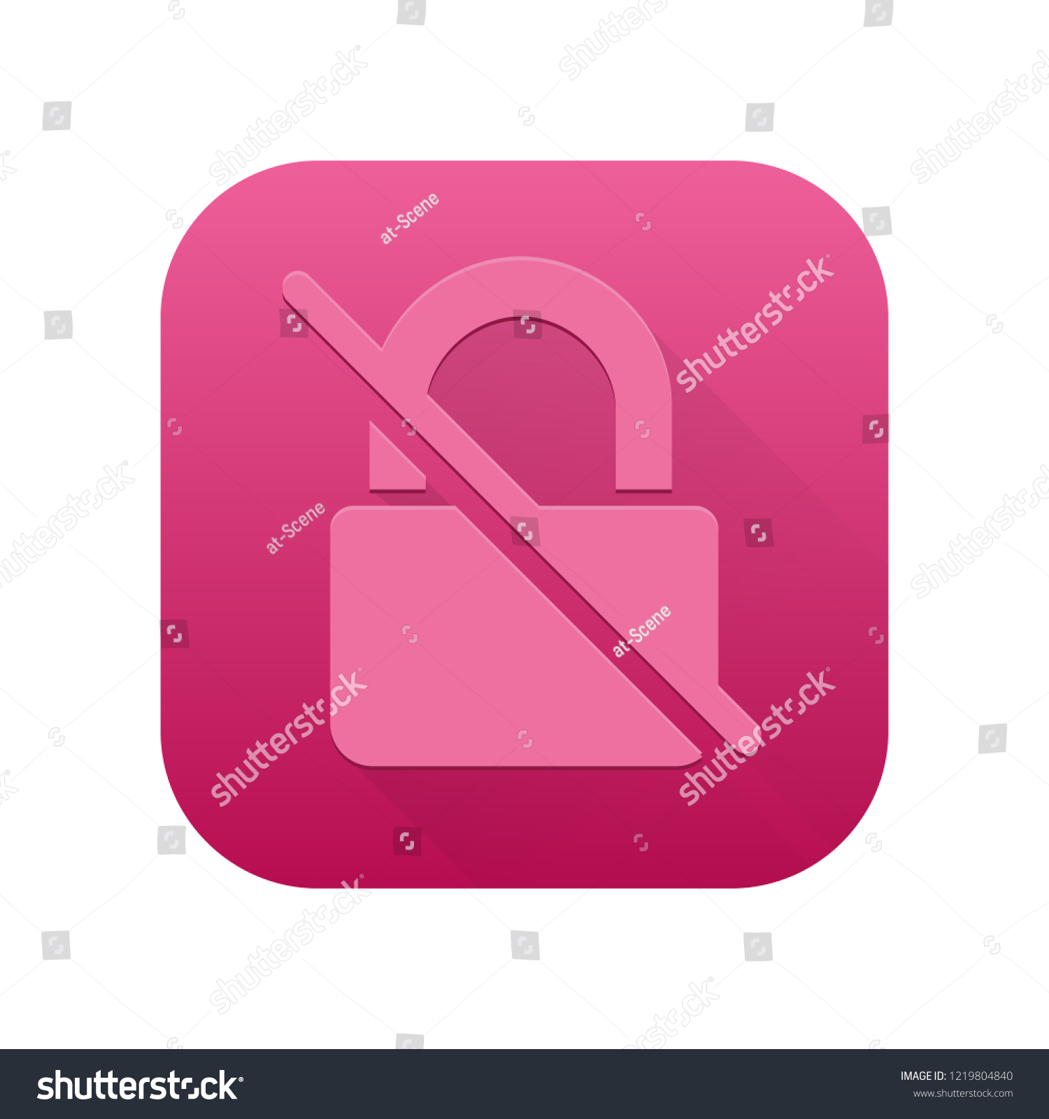 Cracked Lock App Icon Stock Vector (Royalty Free) 1219804840 | Shutterstock