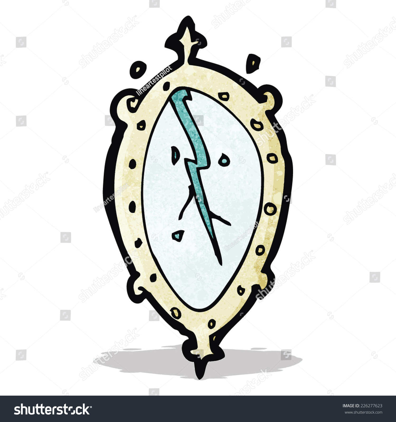 Cracked Mirror Cartoon Stock Vector (Royalty Free) 226277623 | Shutterstock