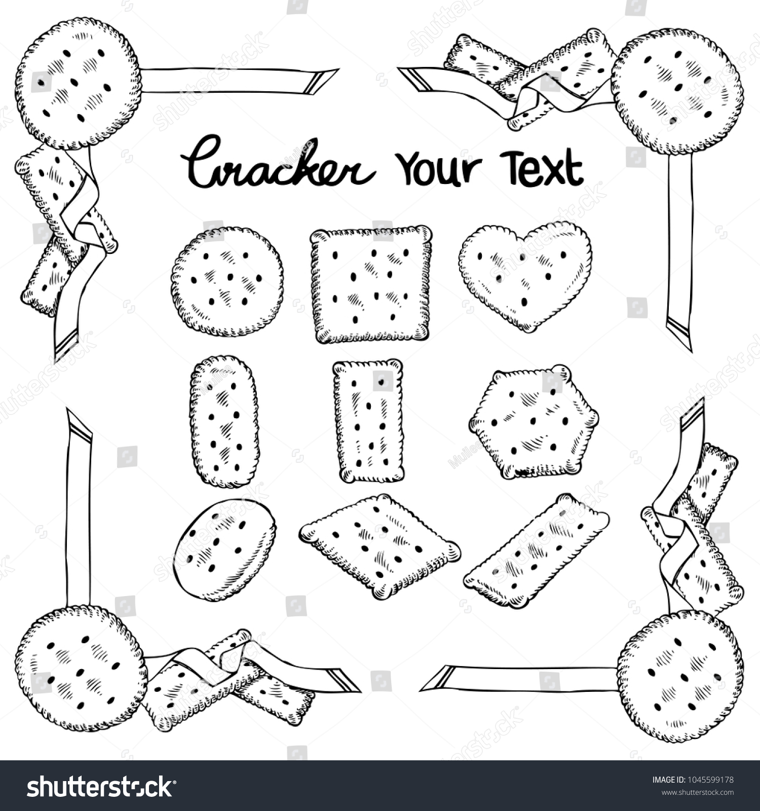 Crackers Vector Hand Drawn Set Illustration Stock Vector (Royalty Free ...