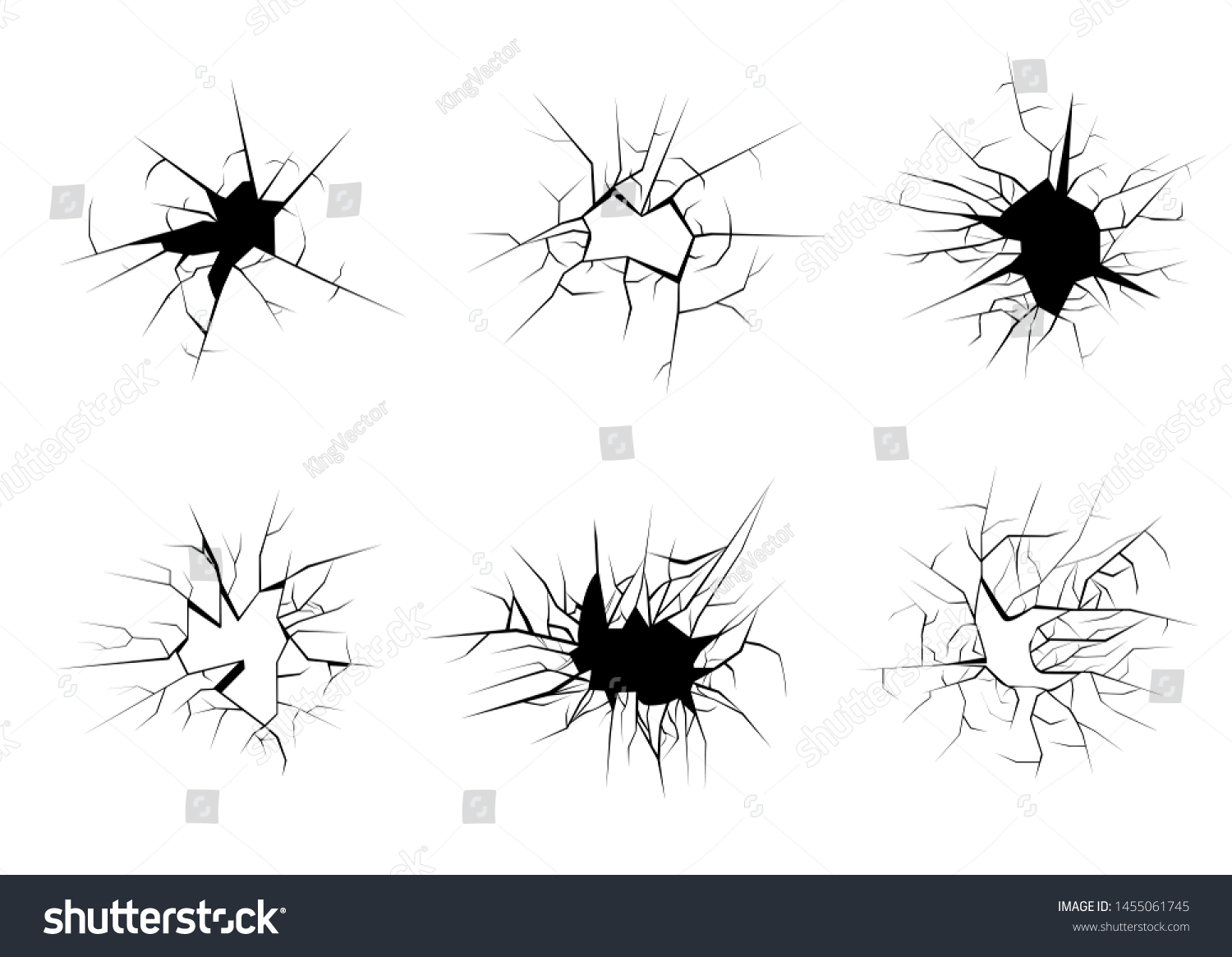 Cracks Vector Illustration Isolated Earth Cracks Stock Vector (Royalty ...