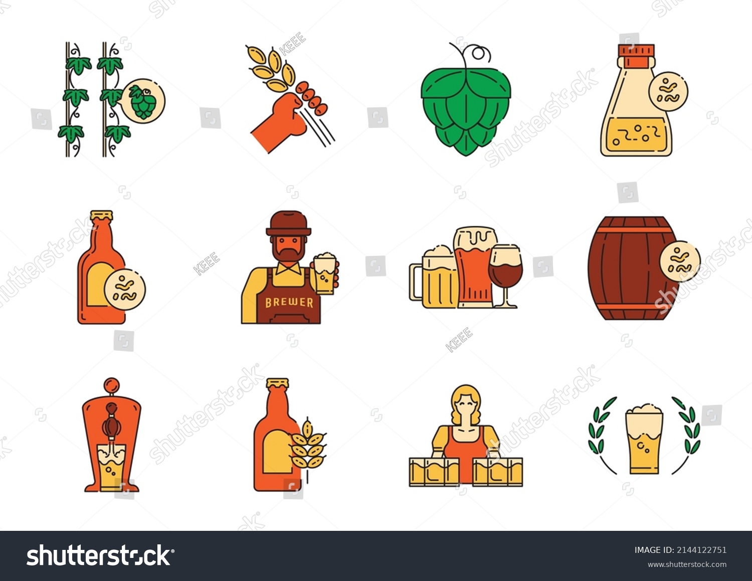 Craft Beer Icon Represent Beer Brewing Stock Vector (Royalty Free ...