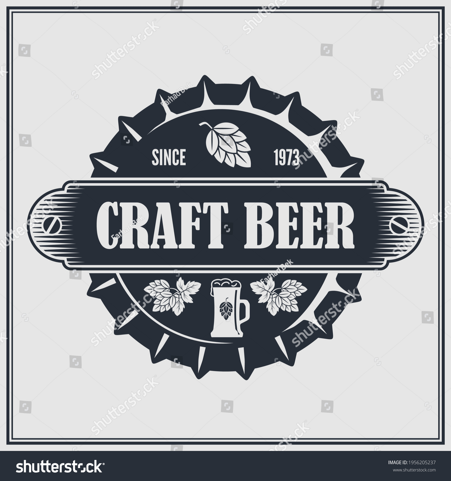 Craft Beer Logo Design Template Vector Stock Vector (Royalty Free ...