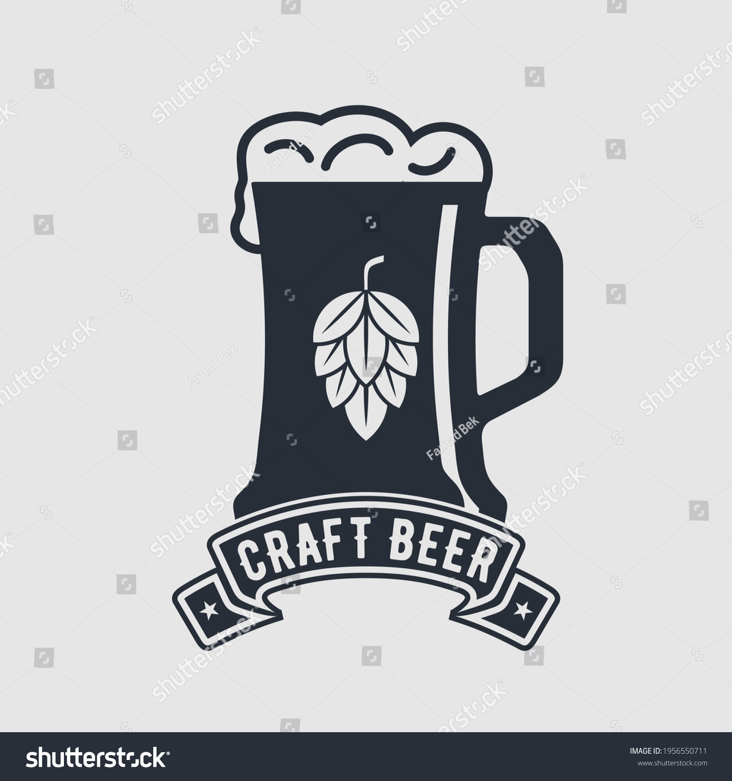 Craft Beer Logo Design Template Vector Stock Vector (Royalty Free ...