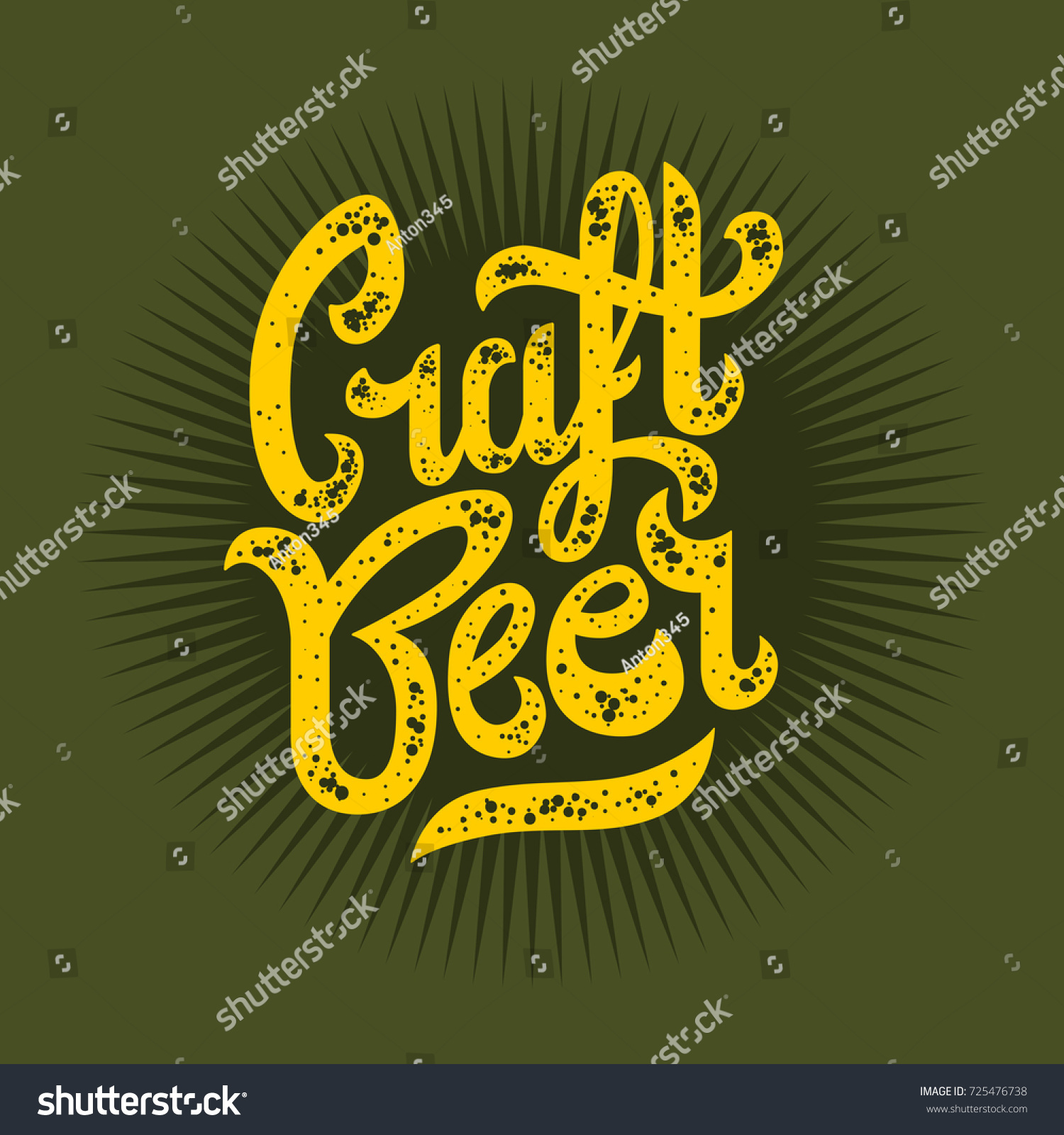 Craft Beer Script Lettering Logo Vector Stock Vector (Royalty Free ...