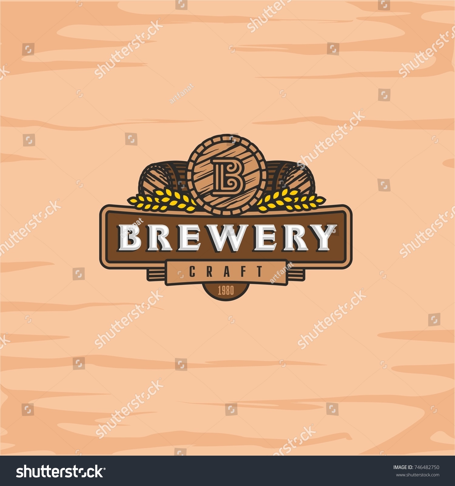 Craft Brewery Logo Stock Vector (Royalty Free) 746482750